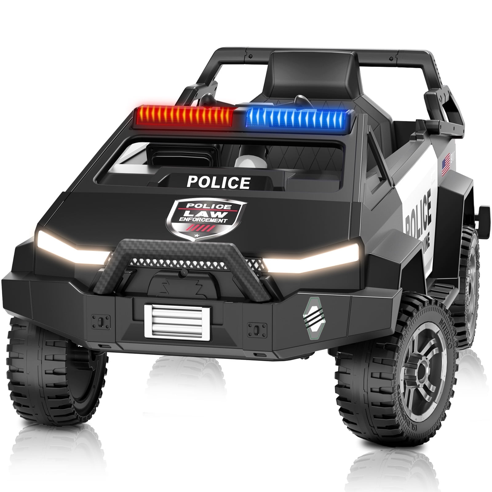 YTKUS 24V Ride on Toy, Electric Police Car for Kids Ride on Toys Cop ...