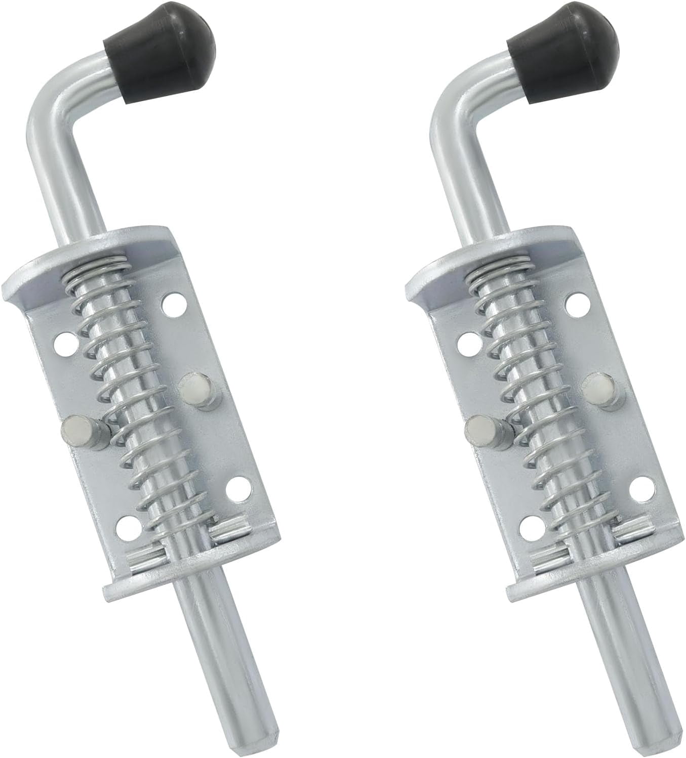 YTRFGH-2 Pack 6 Inch Zinc Plated Solid Steel Spring Loaded Gate Latch ...