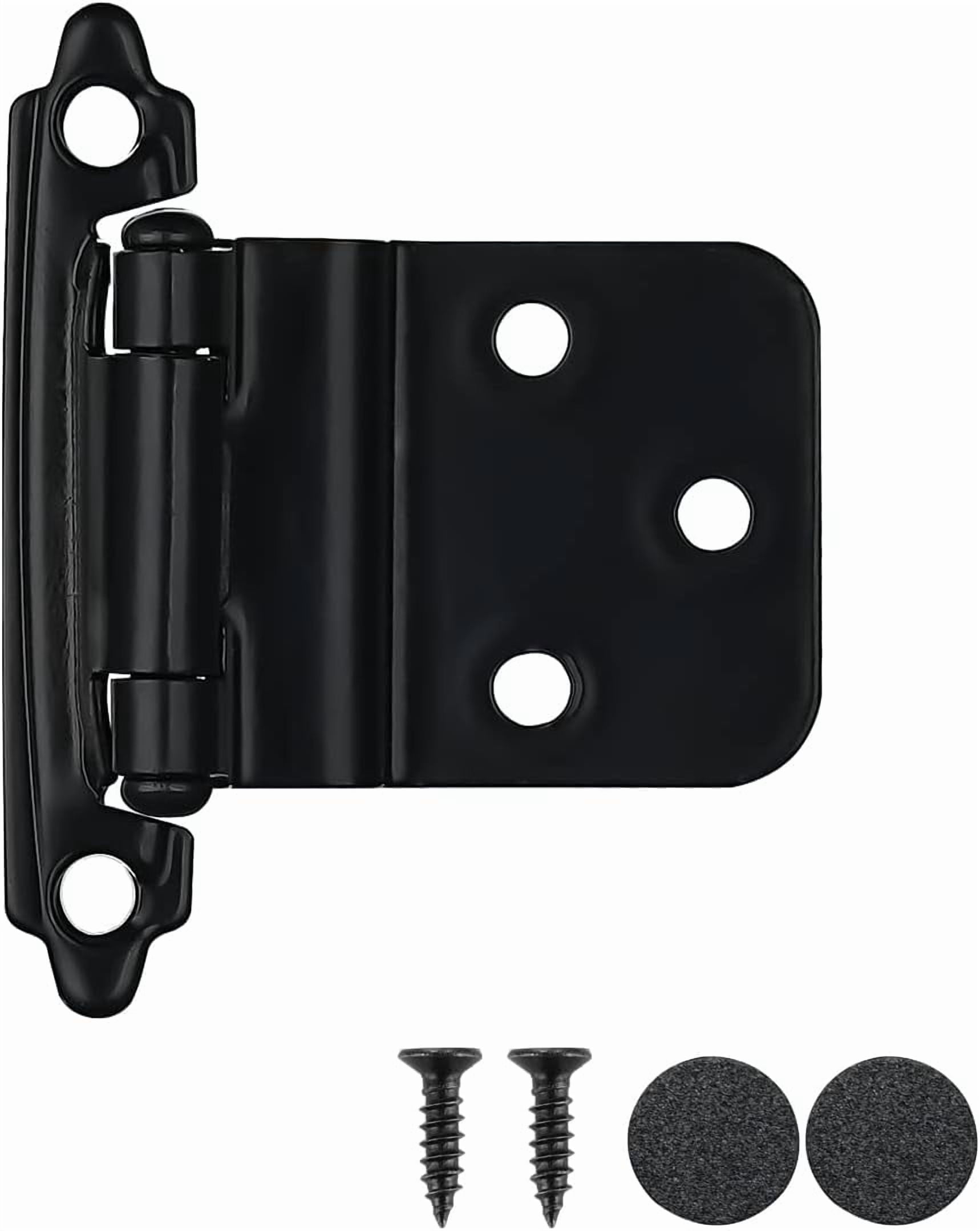YTRFGH-3/8 Inch Inset Cabinet Door Hinges Black, 20 Pack 10 Pairs Flush ...