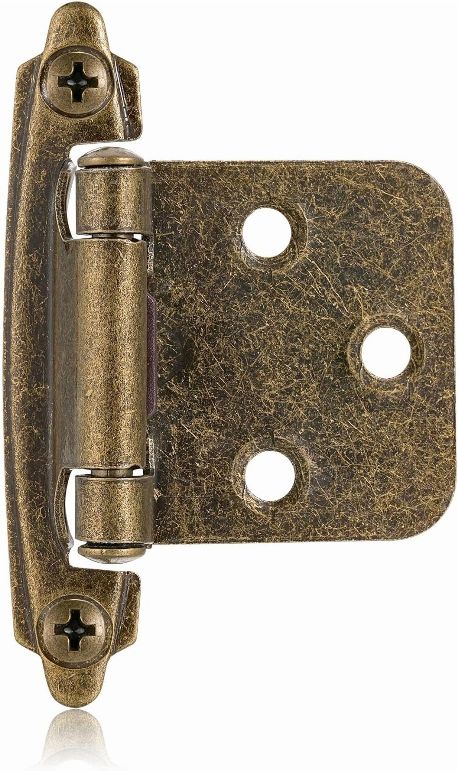 YTRFGH-4 Pack (2 Pairs) Antique Brass Self Closing Cabinet Hinges for ...