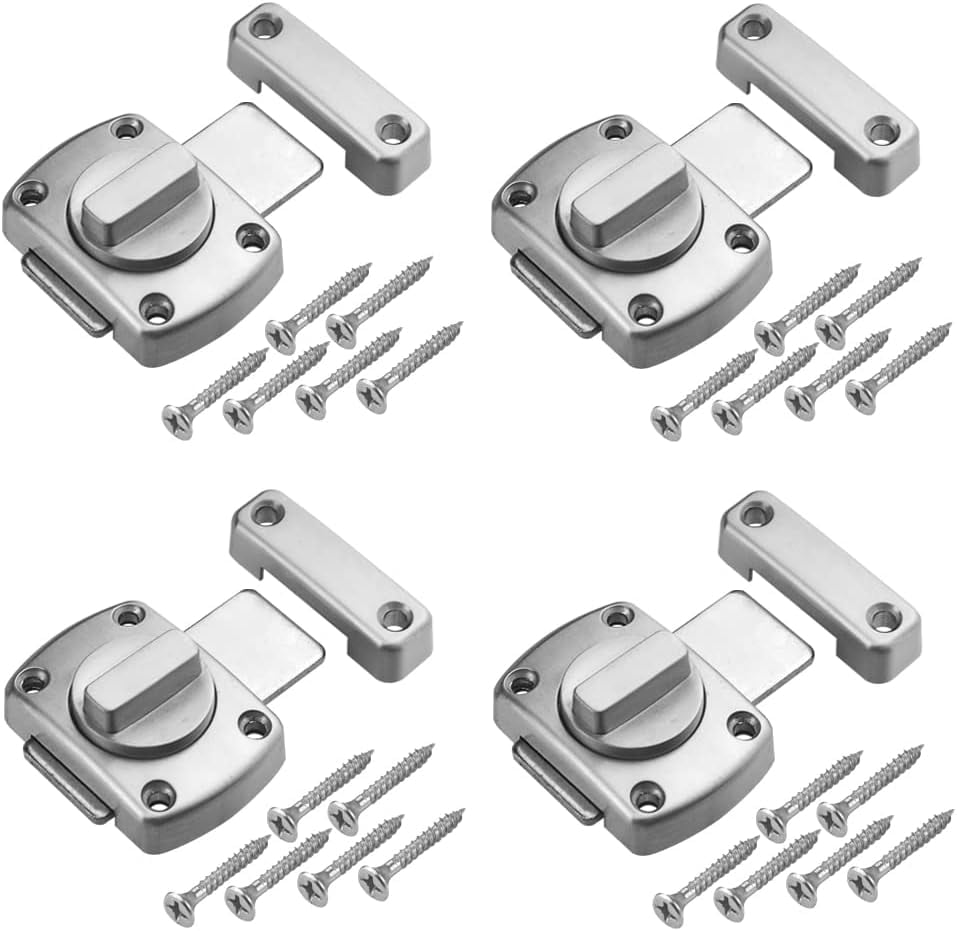 YTRFGH-4Pack Rotate Bolt Door Catch Gate Catches Security Door Slide ...
