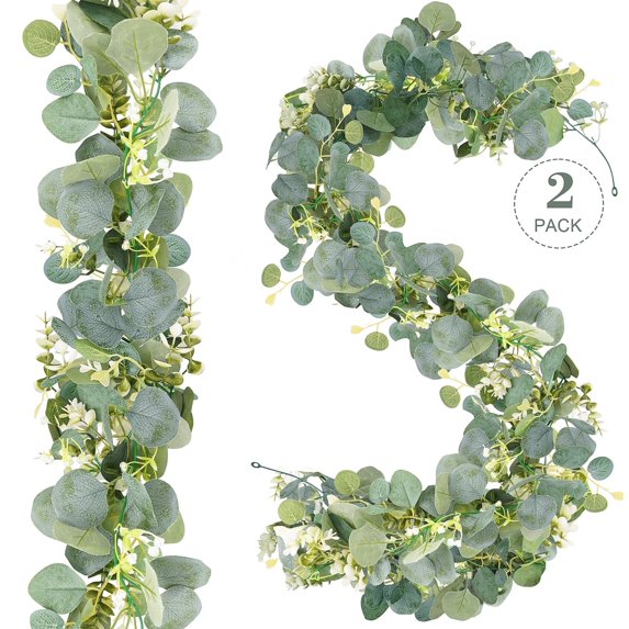 YTTAL 4pack Artificial Eucalyptus Garland – Fake Greenery Vines with ...