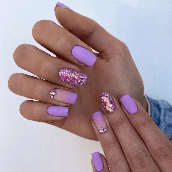 YTTAL Black Rose Press On Nails - Buy 2 Get 1 Free, 24Pc Gradient Fake ...