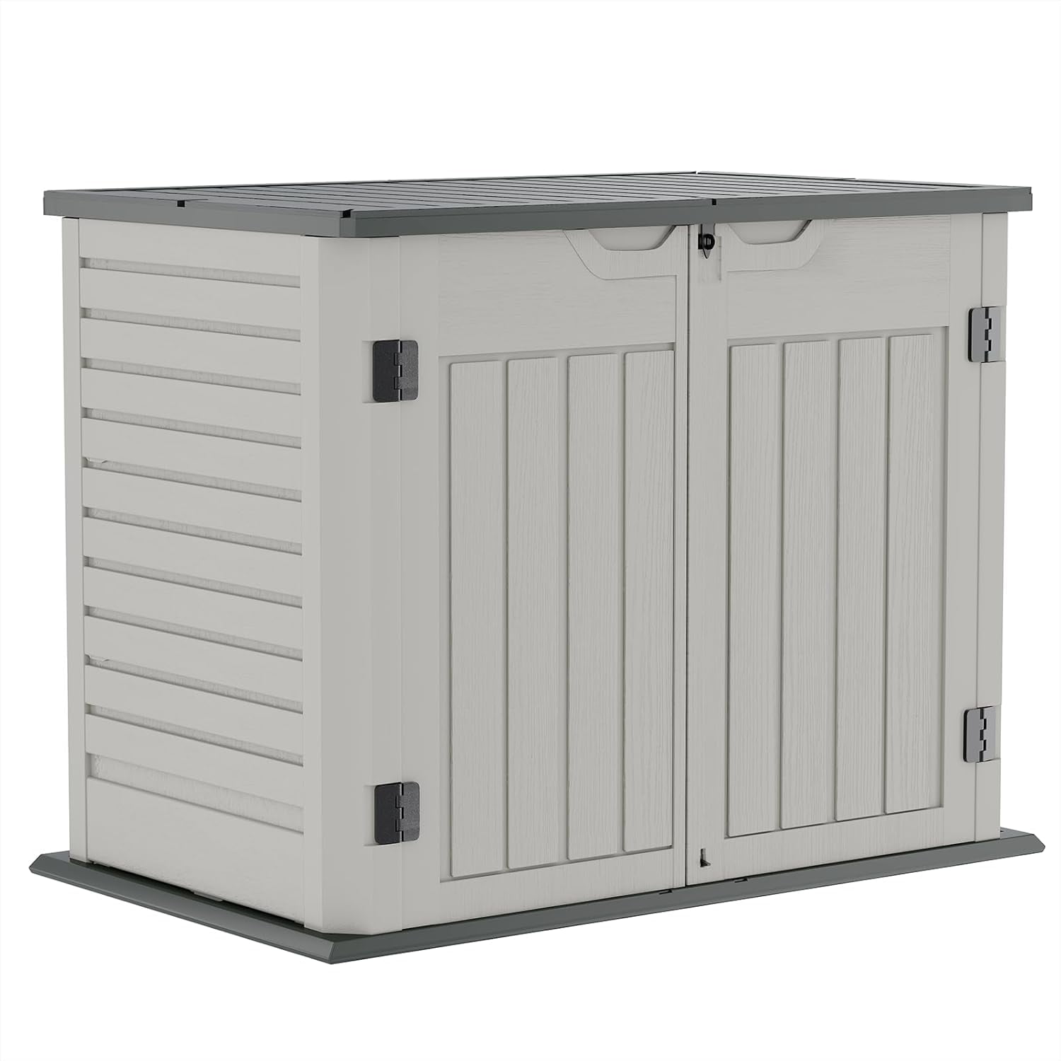 YTVHUB Horizontal Outdoor Storage Shed 34.5 Cu Resin Outside Storage ...