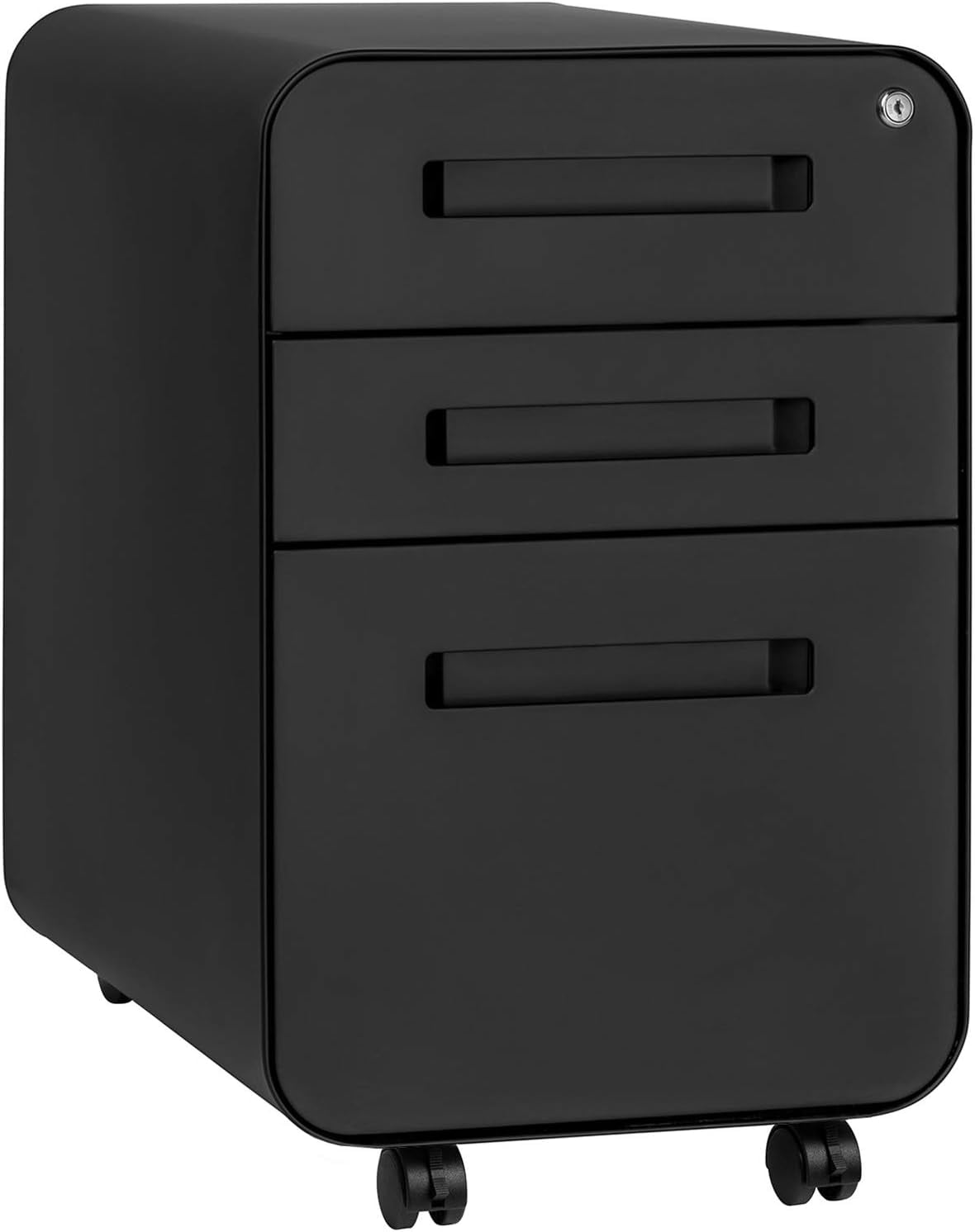 YTVHUB Stockpile 3 Drawer File Cabinet with Lock - Under Office Desk ...