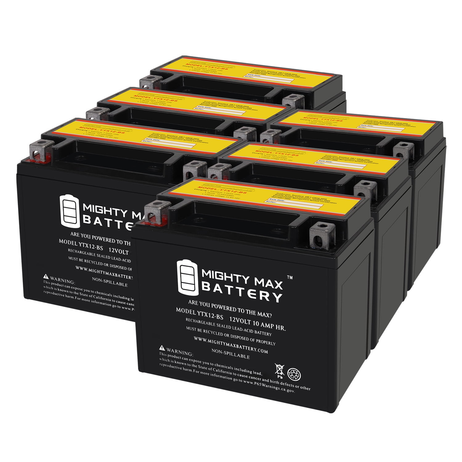 YTX12-BS 12V 10Ah Replacement Battery compatible with Suzuki 33610 ...