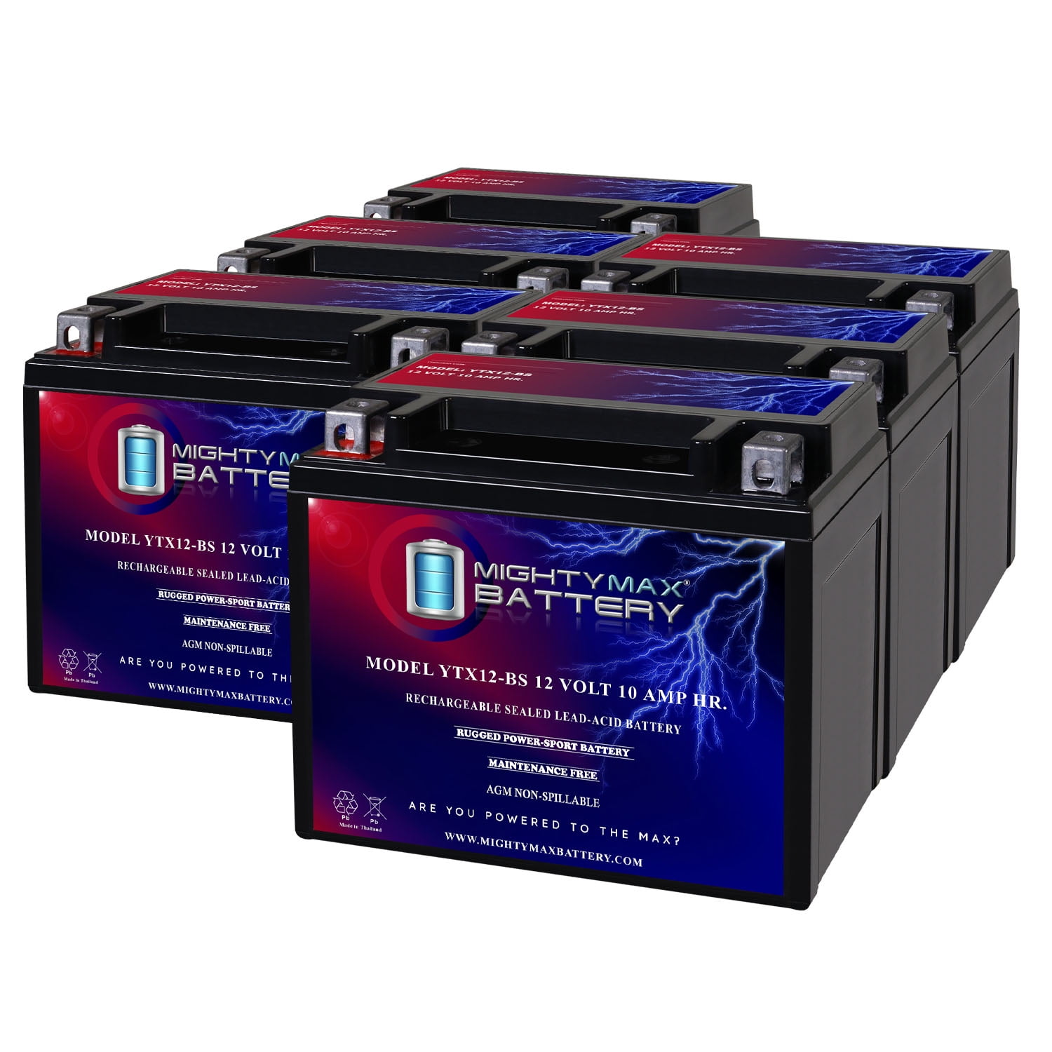 YTX12-BS 12V 10Ah Replacement Battery compatible with Triumph Thruxton ...