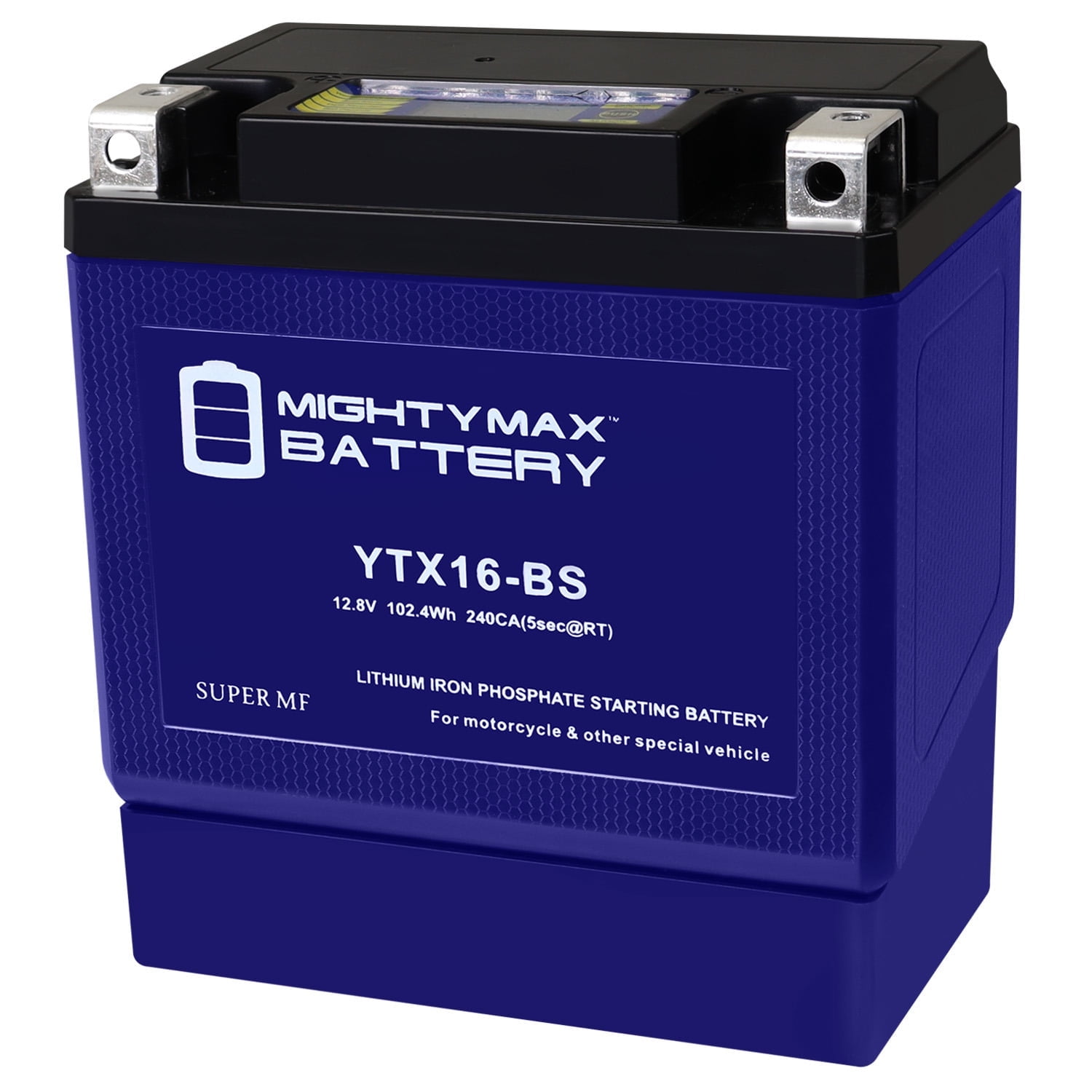 YTX16-BS Lithium Replacement Battery compatible with Kawasaki VN1500-D ...