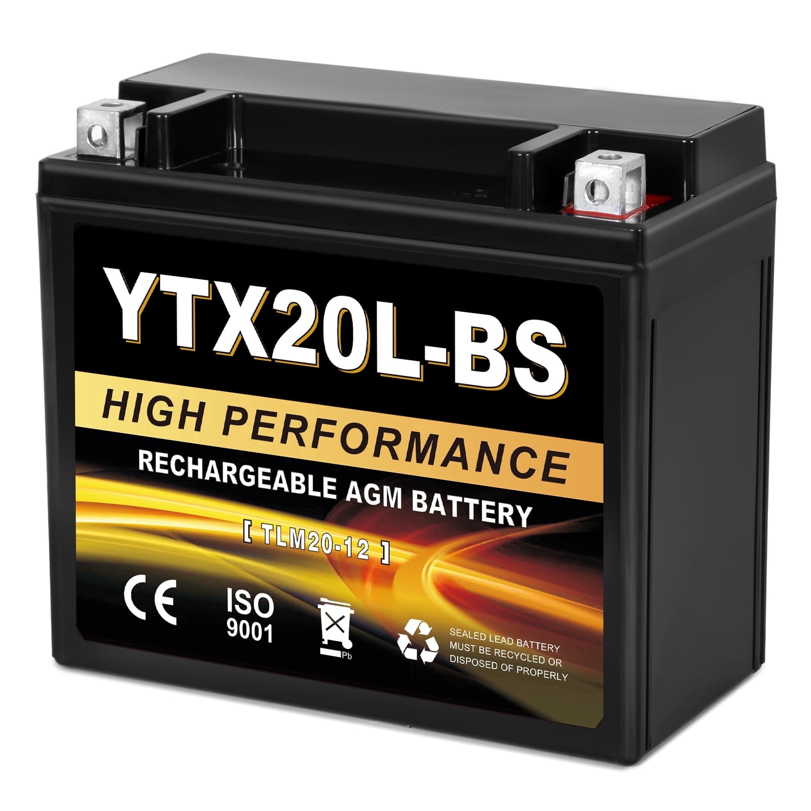 ANLIBATT YTX20L-BS AGM PowerSport Battery 12 Volts, 310 CCA Maintenance ...