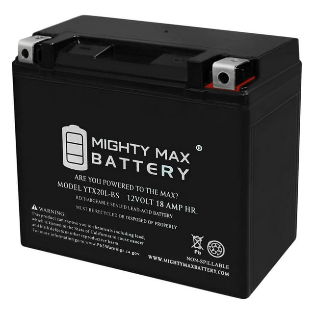 YTX20L-BS Battery for Yamaha 600 YFV600FW Grizzly 1998-2001 - Walmart.com