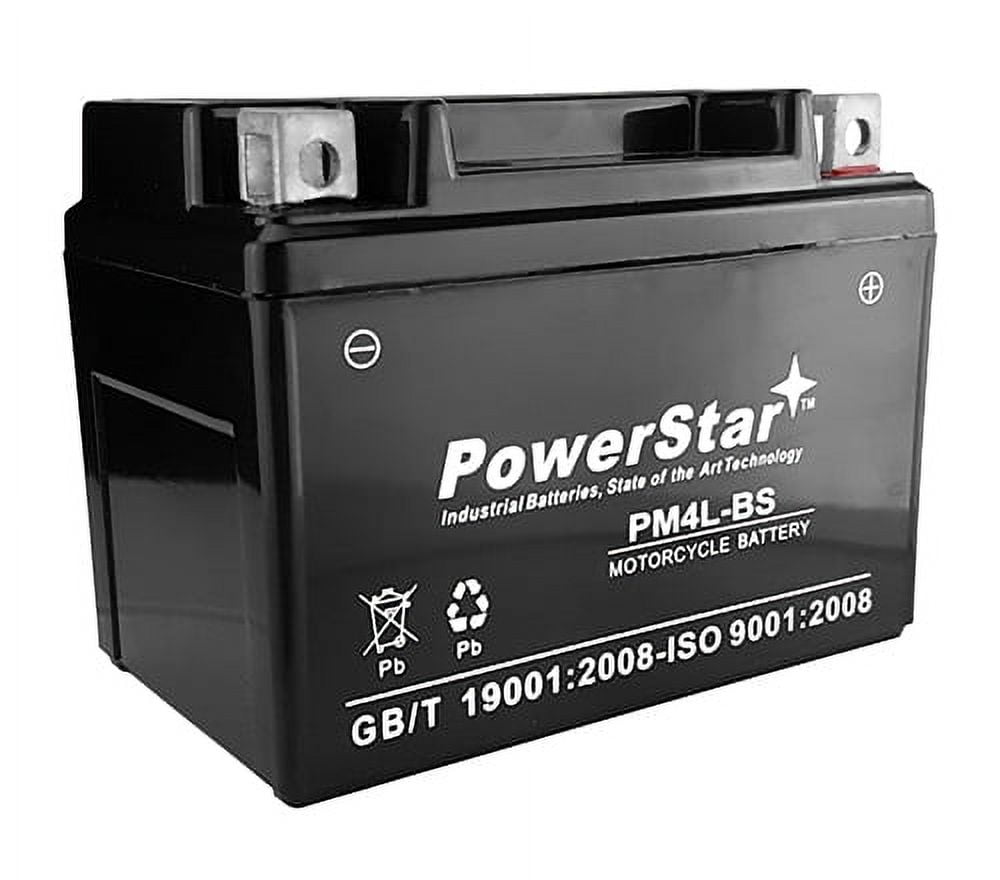 PowerStar, YTX4L-BS Sealed AGM Battery, for Scooter ATV Dirt Bike ...