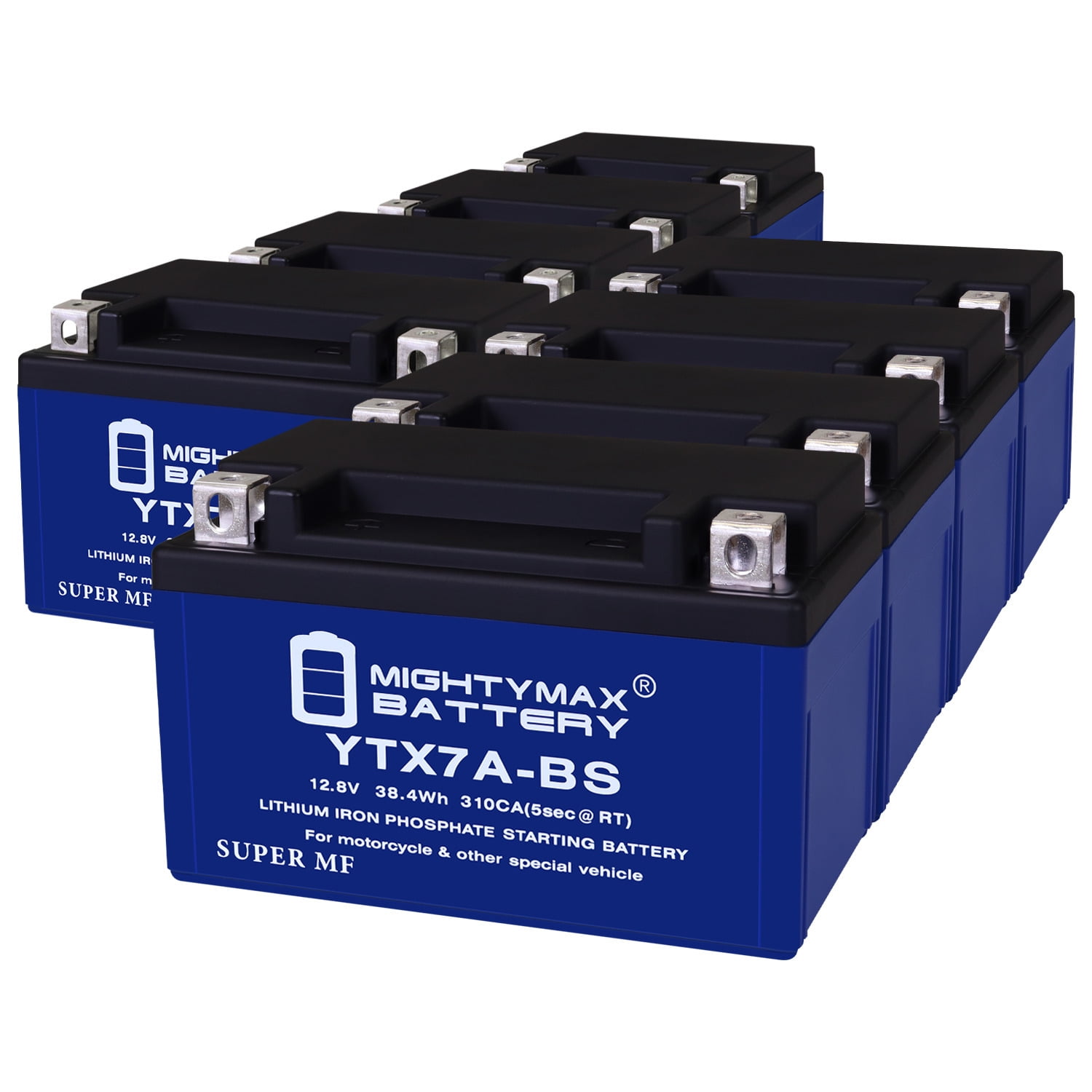 YTX7A-BS Lithium Replacement Battery Compatible with SYM Attila 150 ...
