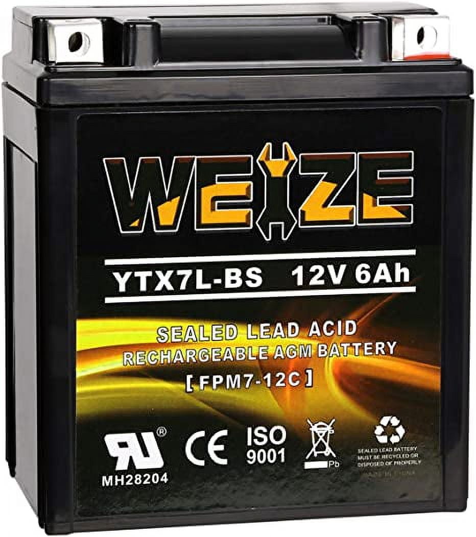 YTX7L-BS 100CCA High Performance Maintenance Free Sealed AGM Motorcycle ...
