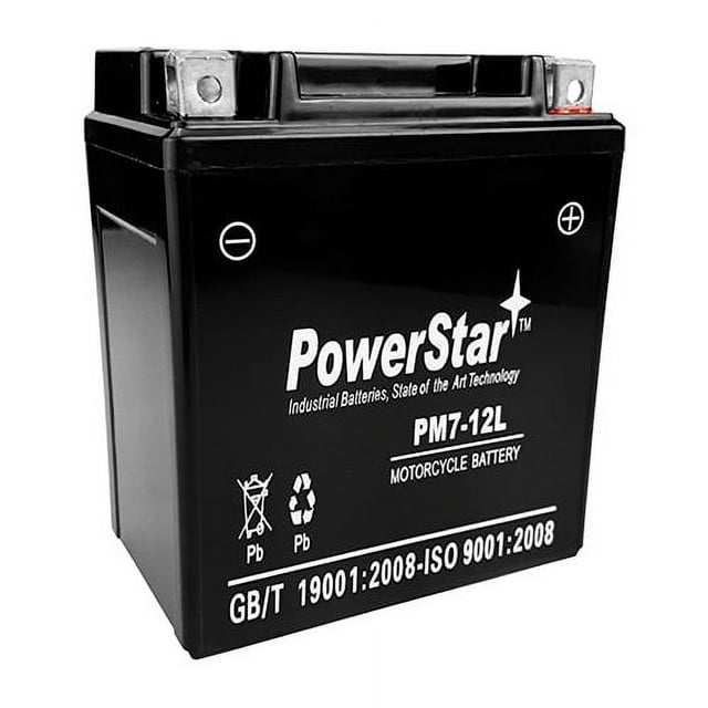 YTX7L-BS 12V 6AH Sealed AGM Battery for Motorcycle by PowerStar ...