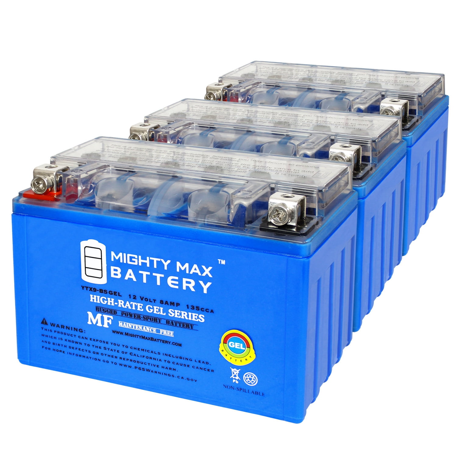 YTX9-BSGEL 12V, 8Ah, GEL, Replacement Battery Compatible with Kawasaki ...