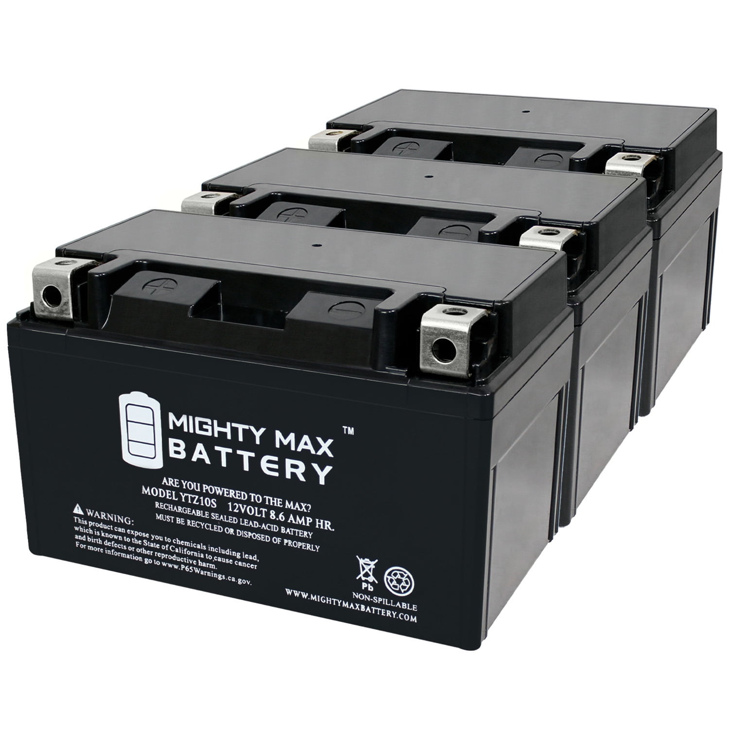 YTZ10S 12V 8.6AH Replacement Battery compatible with Numax YTZ10S - 3 ...