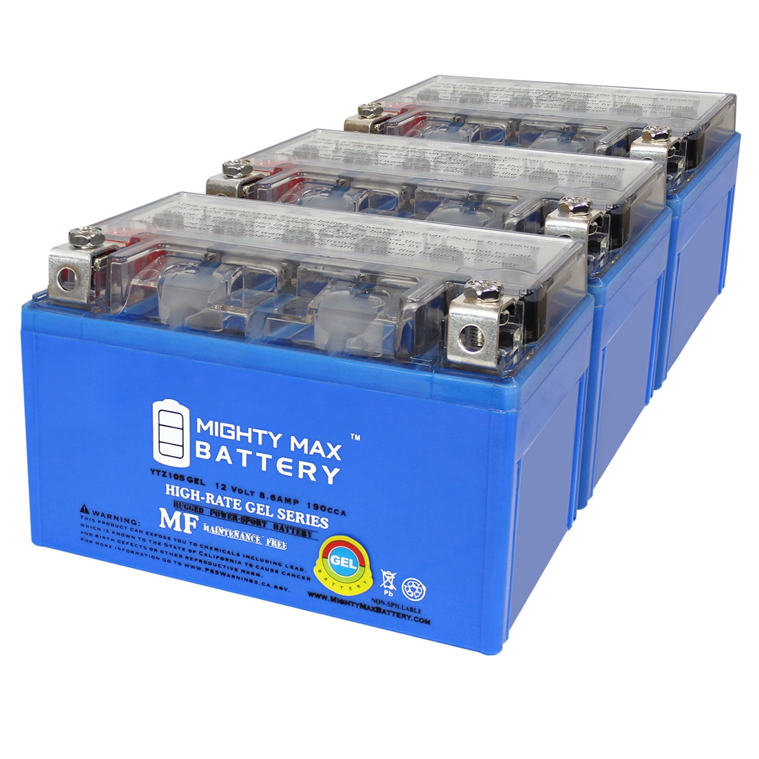 YTZ10SGEL 12V 8.6AH GEL Replacement Battery compatible with MV Honda ...