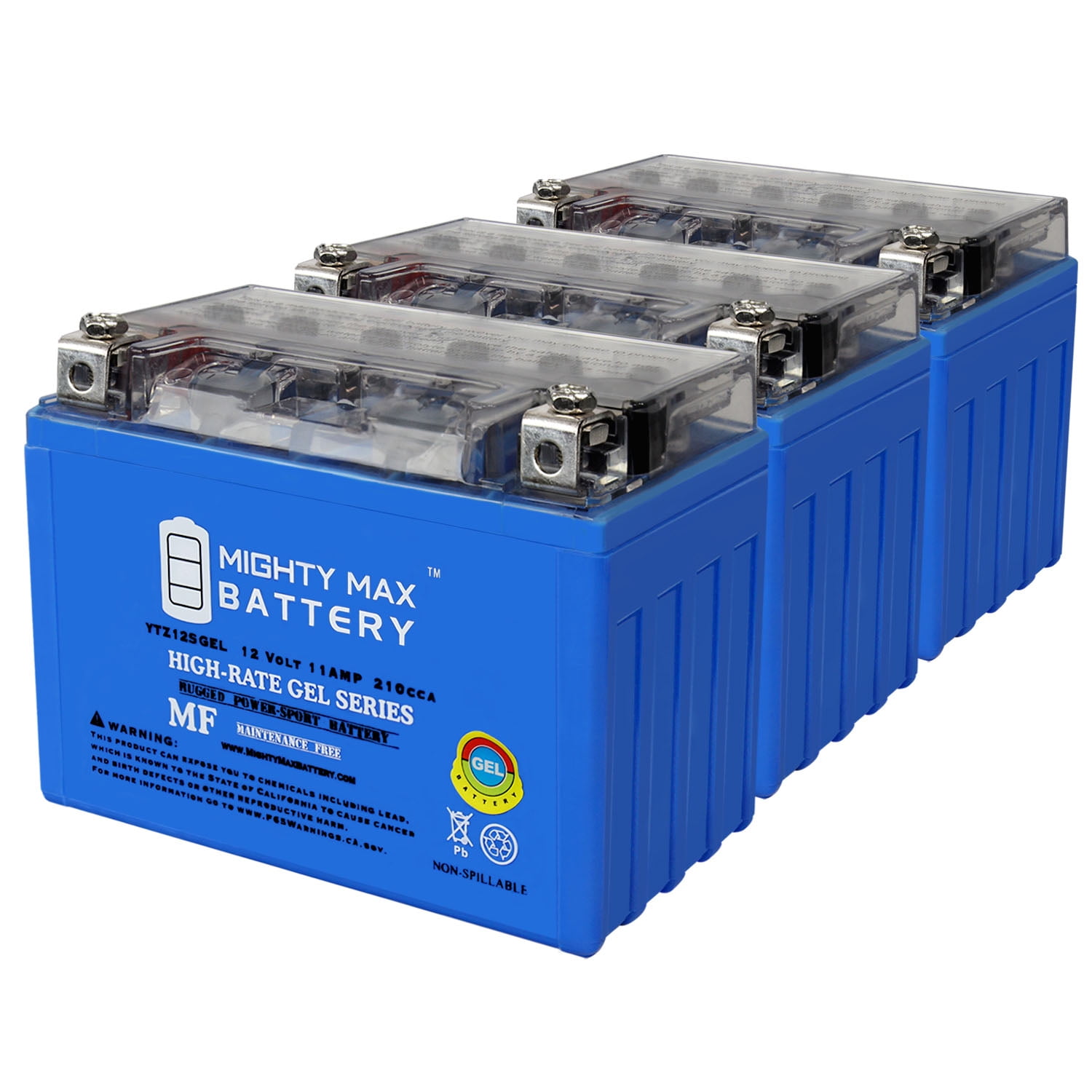 YTZ12SGEL 12V 11Ah GEL Replacement Battery compatible with Hayabusa ...