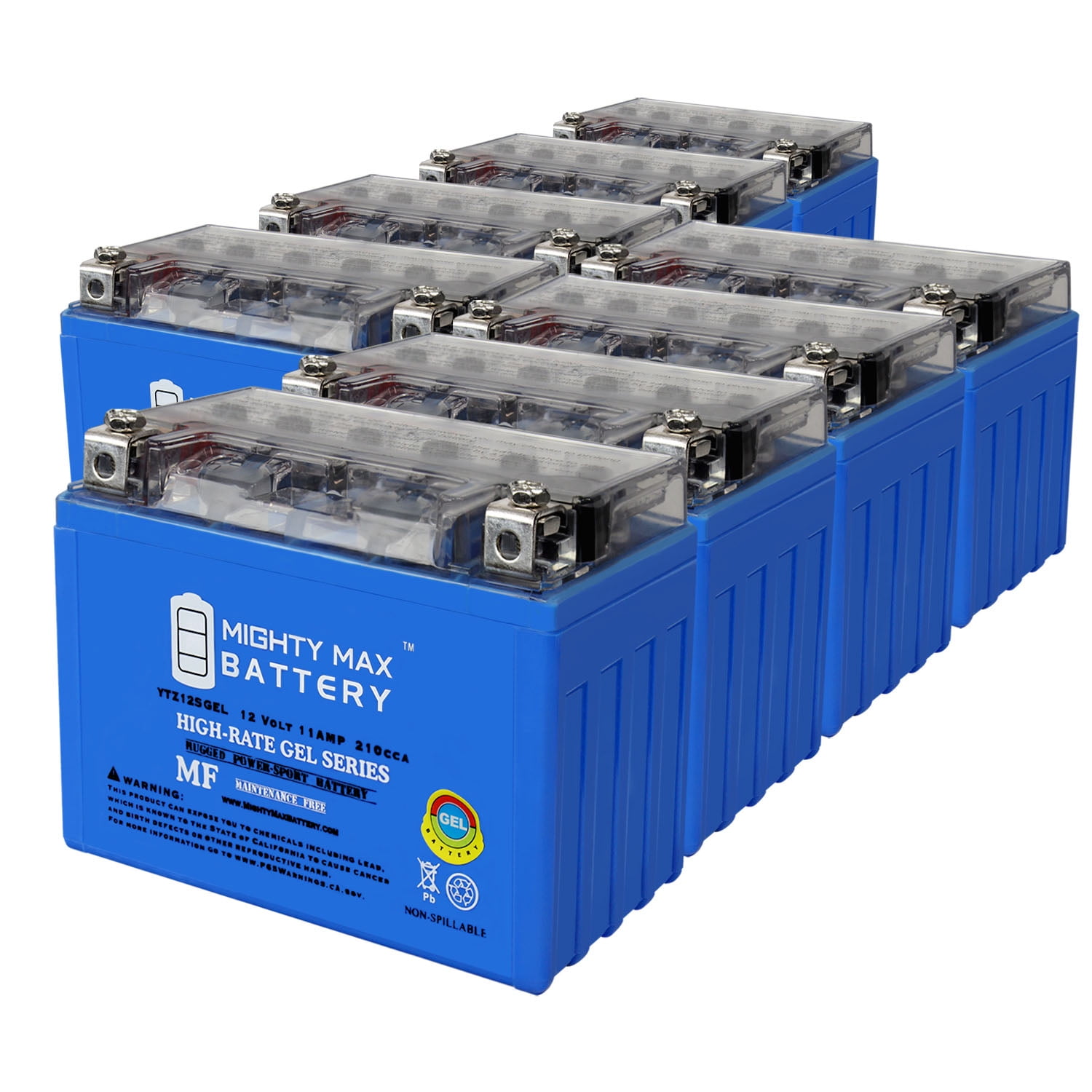YTZ12SGEL 12V 11Ah GEL Replacement Battery compatible with Honda 700 ...