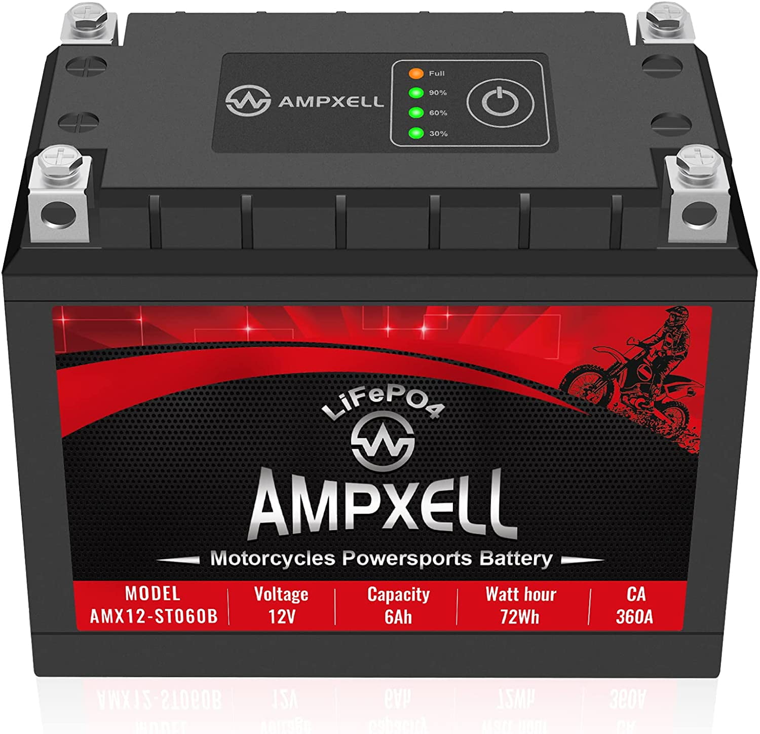 YTZ14S /YTX12 BS Lithium Powersports Battery 12V 6AH 360A motorcycle ...