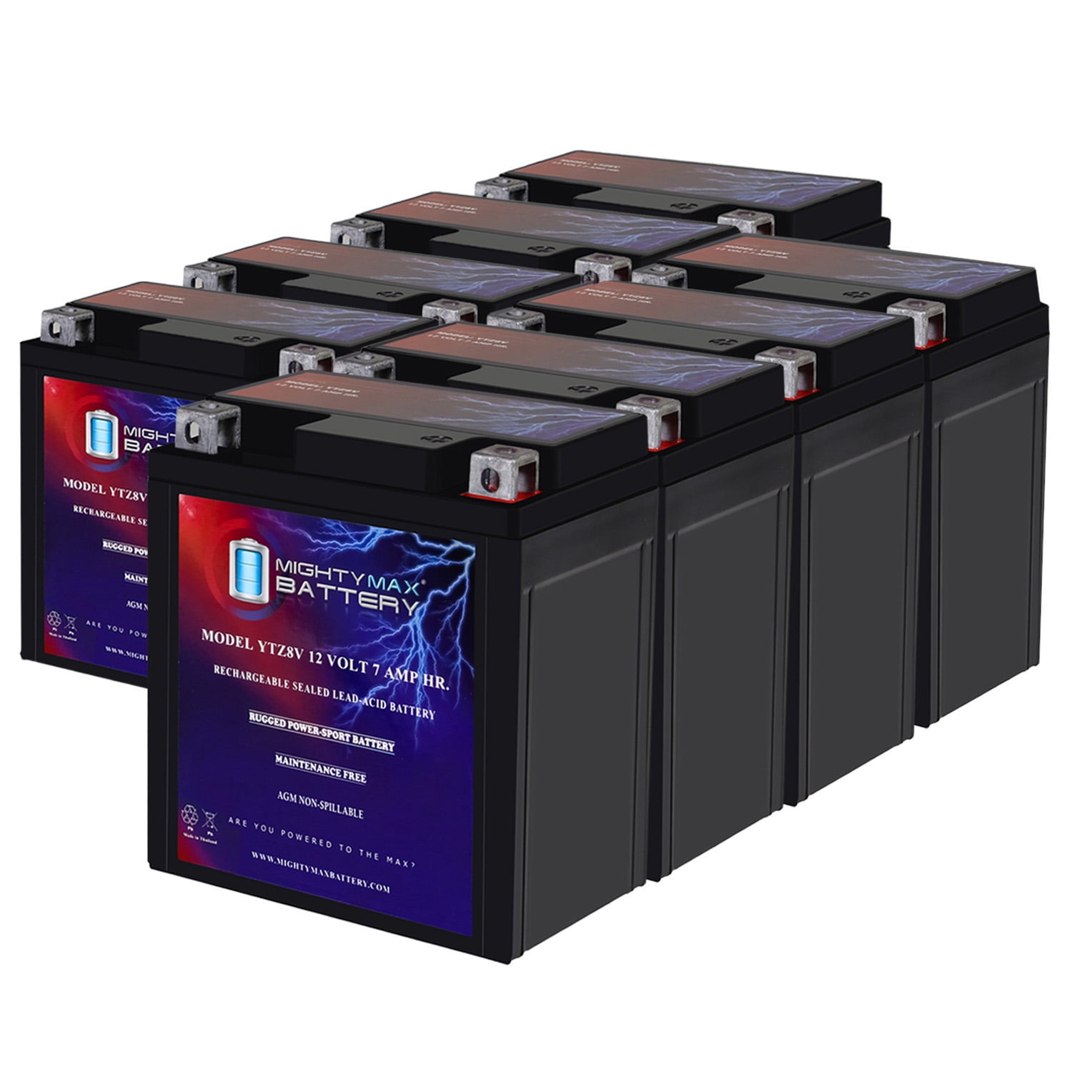 YTZ8V 12V, 7Ah, AGM, Replacement Battery Compatible with Yamaha YZF-R3 ...