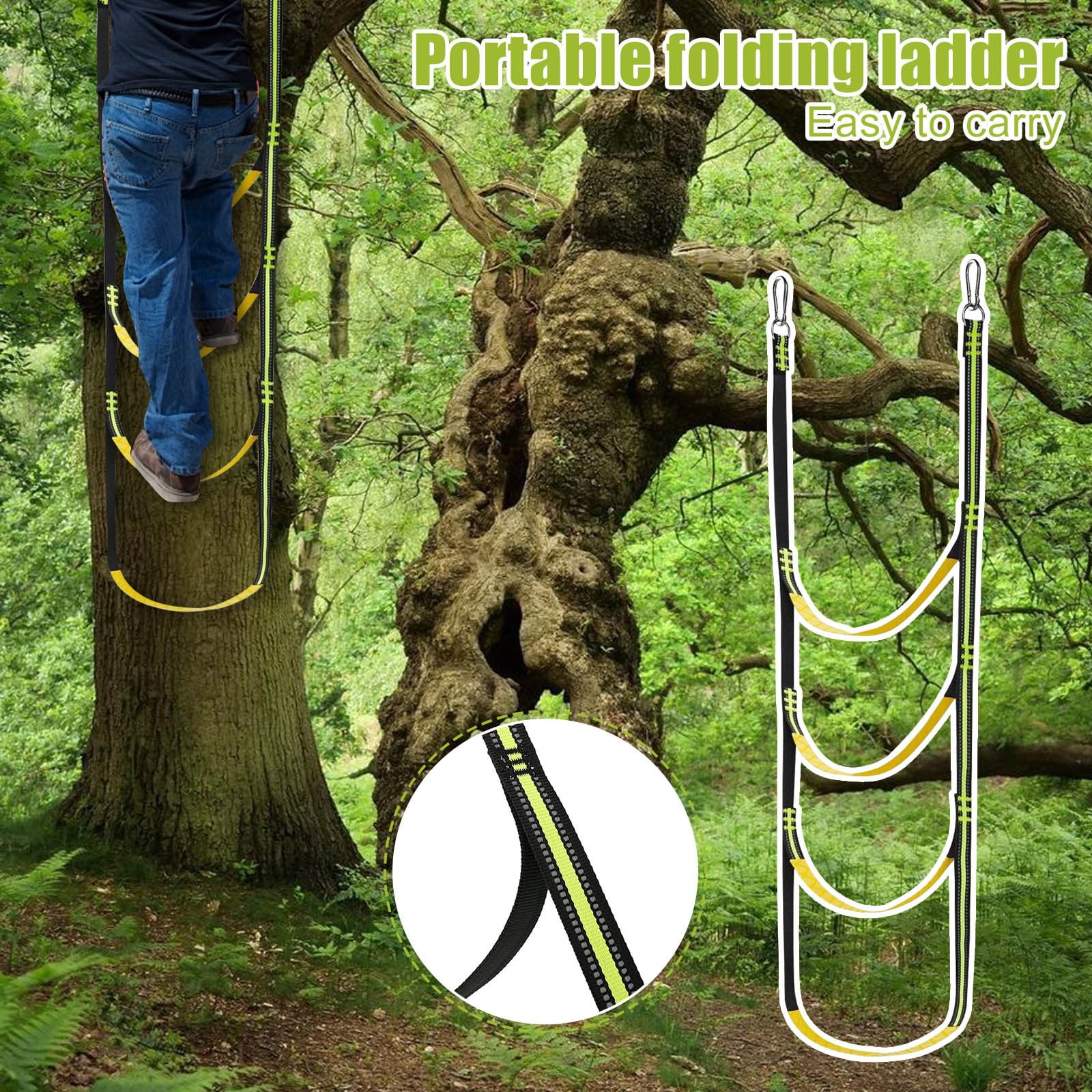 YUANGUI 3 Step Climbing Stick Aider, Tree Steps Aider Treestand Gear ...