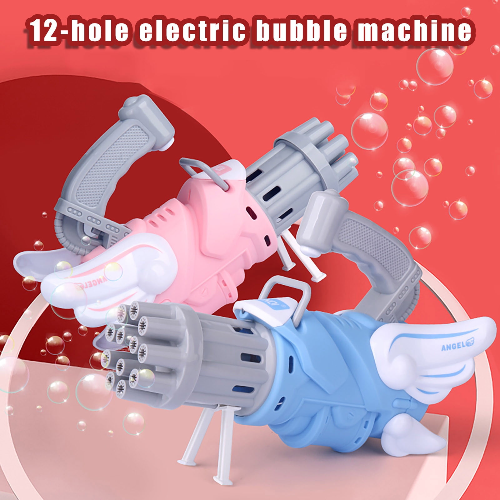YUANGUI Bubble Machine, Bubble Machine 12 Holes Automatic Bubbles ...