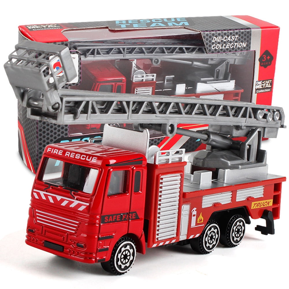 YUANGUI Fire Truck Toy for Toddlers -Bump and Go Fire Engine Trucks ...