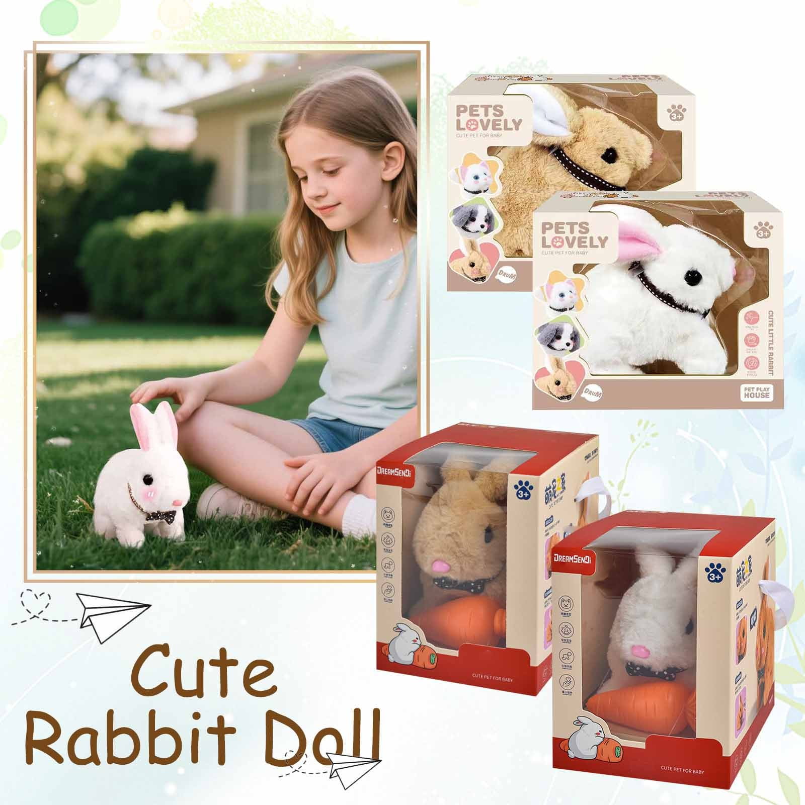 YUANGUI Hopping Bunny Toy, Funny Bunny, Robot Bunny, Realistic Bunny ...