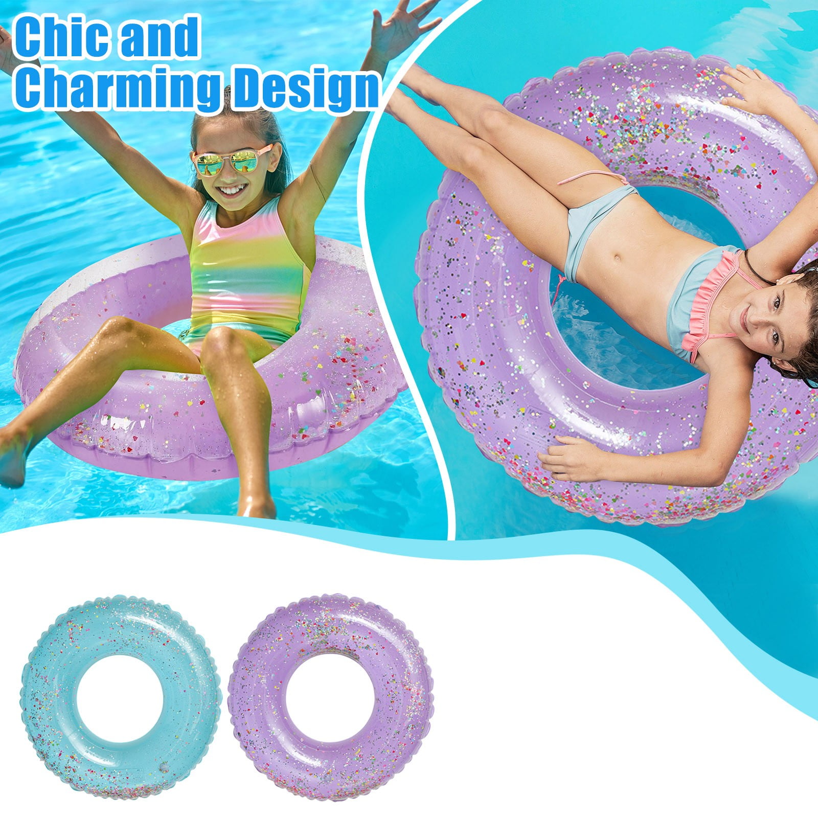 YUANGUI Pool Floats, Pool Toys, Pool Float - Fun Floaties Inflatable Swimming Pool Tubes Toys ...