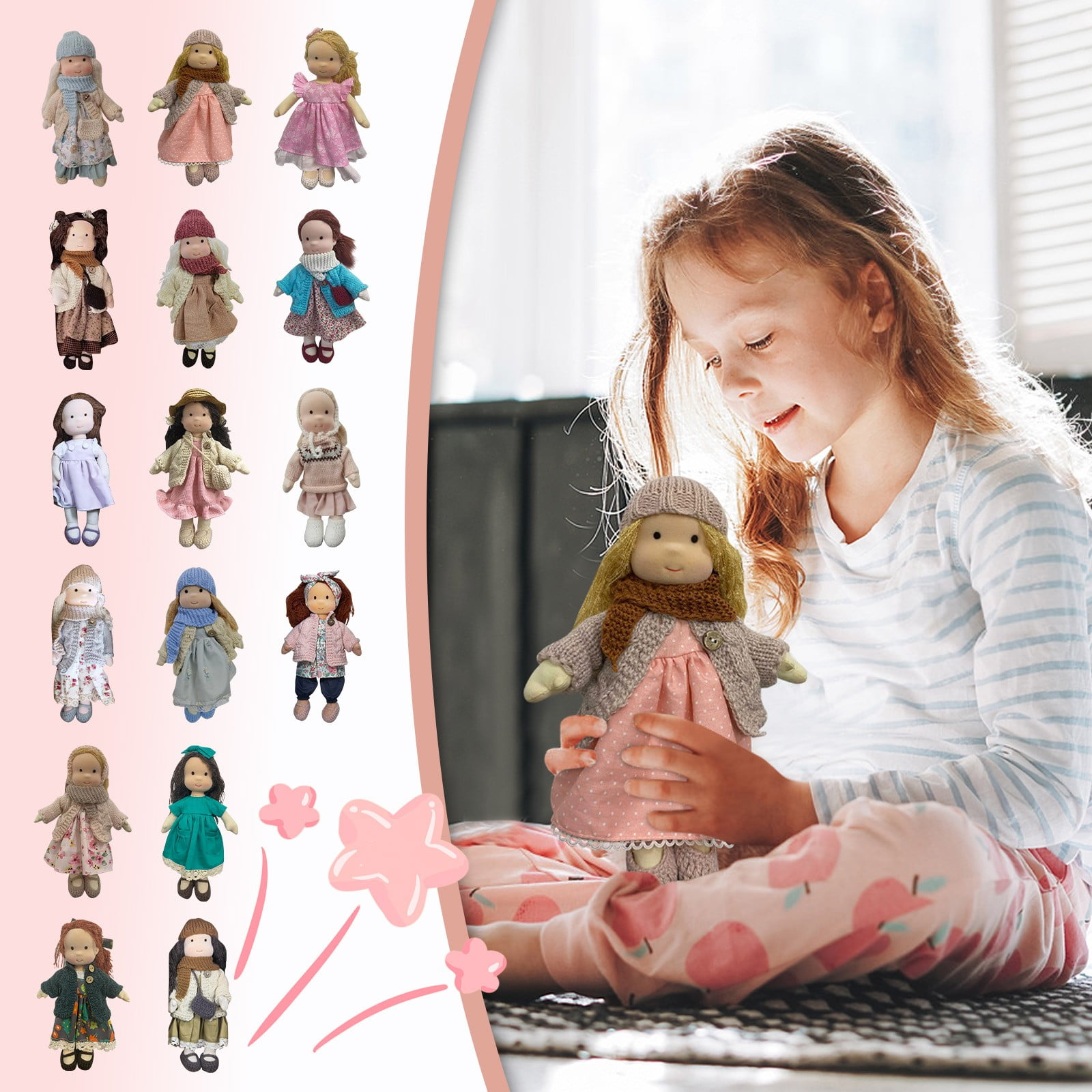 YUANGUI Ragdoll, Rag Dolls for Girls, Plush Toy, Rag Doll, Stuffed ...