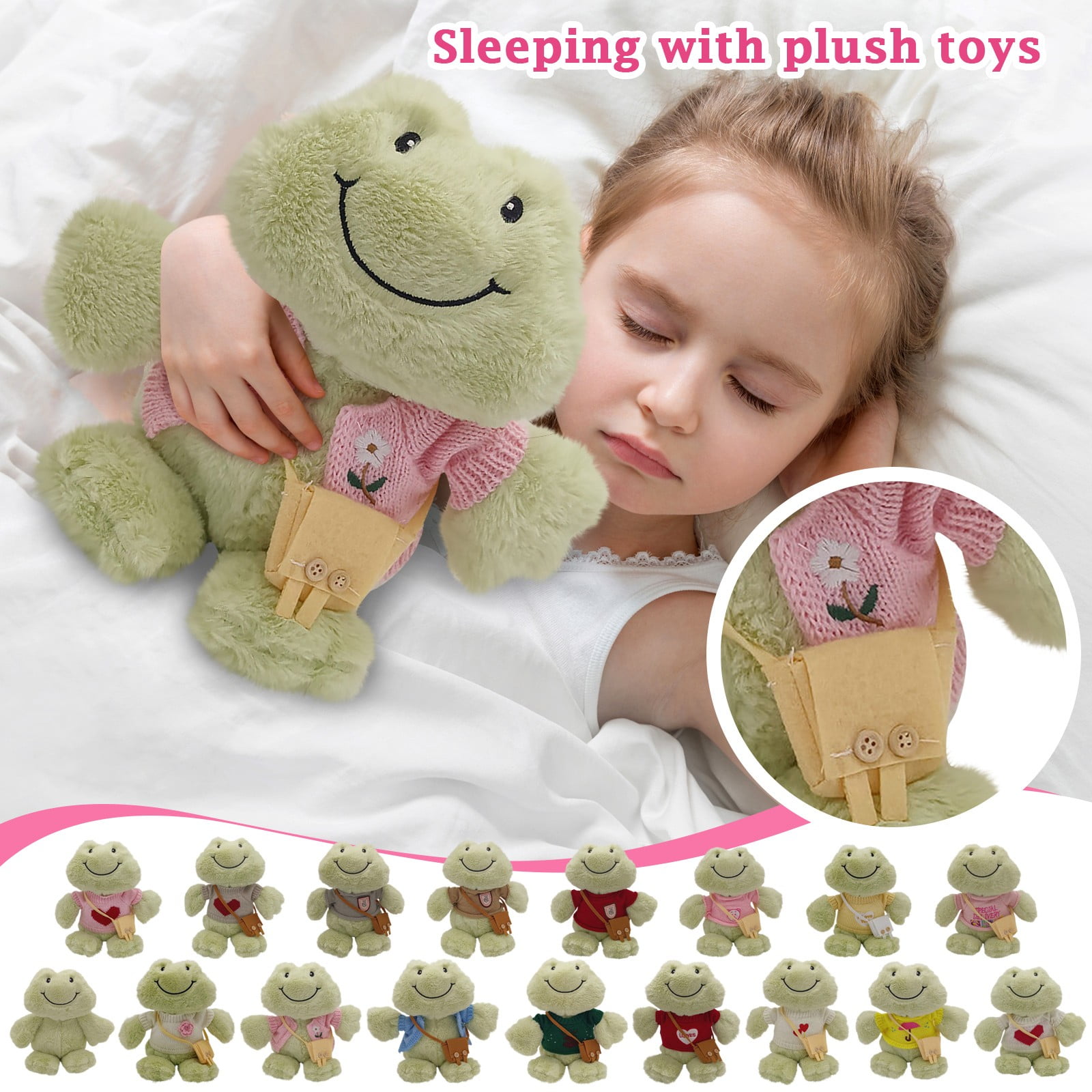 YUANGUI Smile the Frog Stuffed Animal, Easter Decorations for Home ...