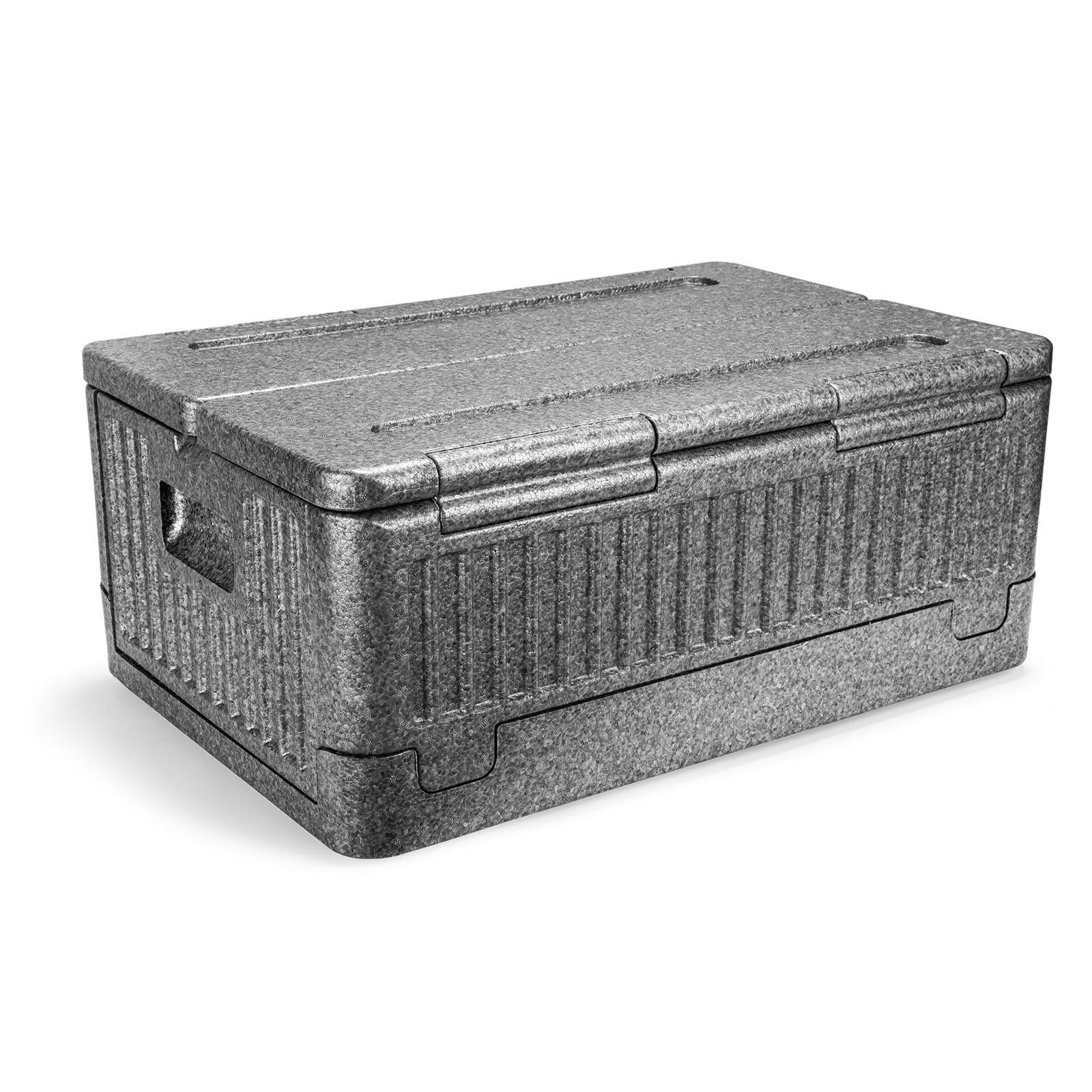 YUANHAO Gray Flip Down Top Loading EPP Insulated Food Pan Carrier, 8" Deep Full-Size Pan Max ...