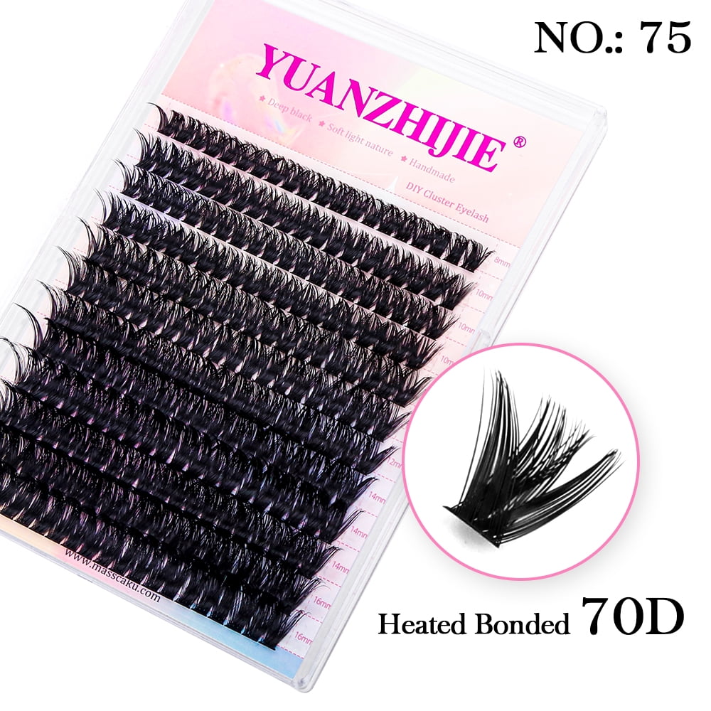 YUANZHIJIE Mix Length Fluffy Individual DIY Clusters Eyelash Extension ...
