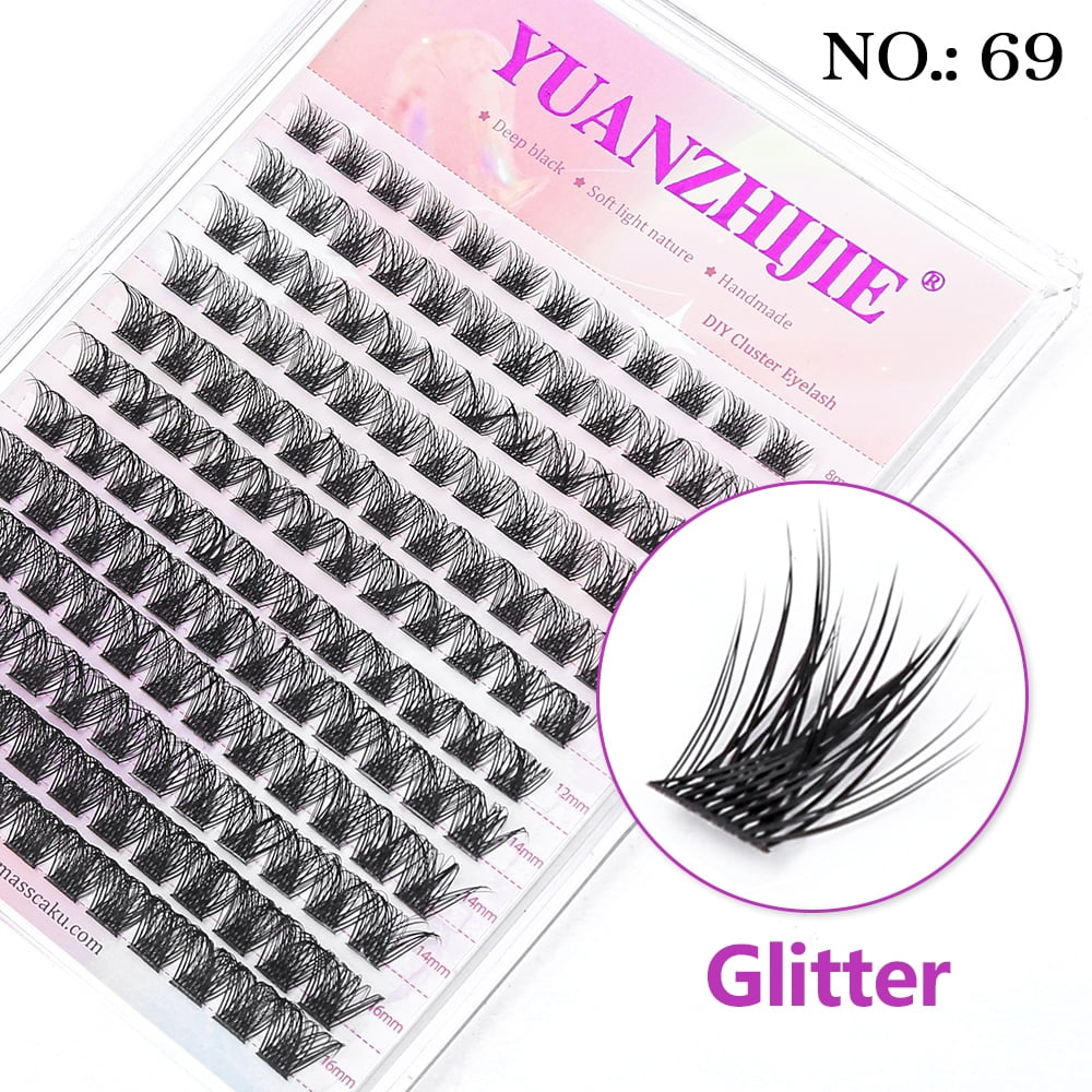 YUANZHIJIE Mix Length Fluffy Individual DIY Clusters Eyelash Extension ...