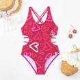 YUANZI Girls Cute 1 Piece Heart Print Swimsuit Beach Swimwear - Walmart.com