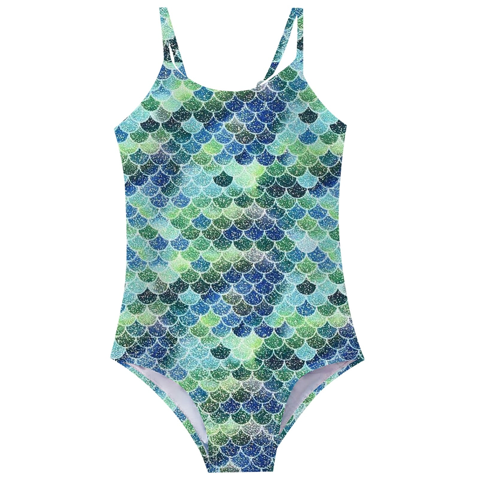 YUANZI Kids Swimsuits Fish Scale Swimsuit Set 3d Printed Fishscale ...