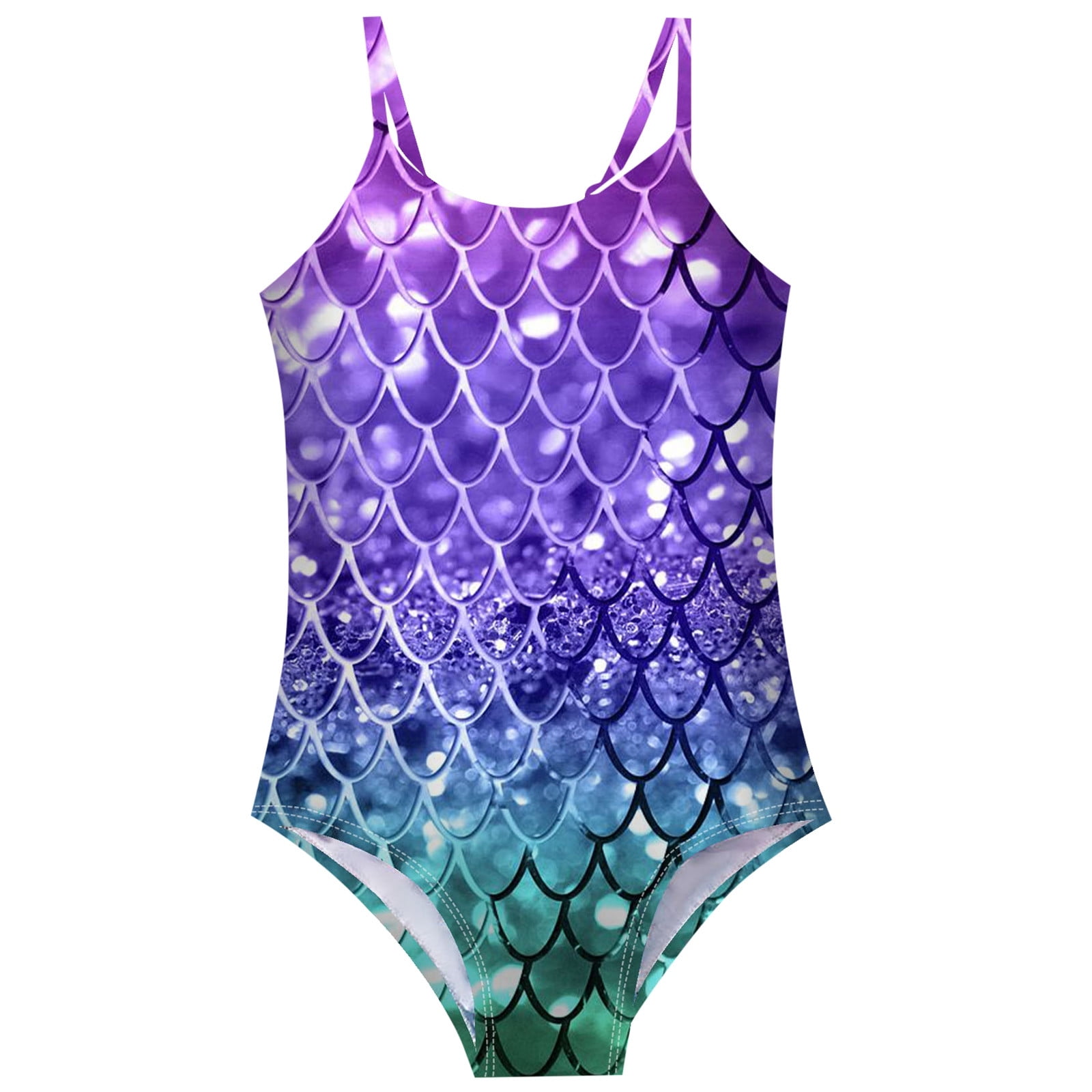 YUANZI Kids Swimsuits Fish Scale Tail Swimsuit Set 3d Printed Fishscale ...