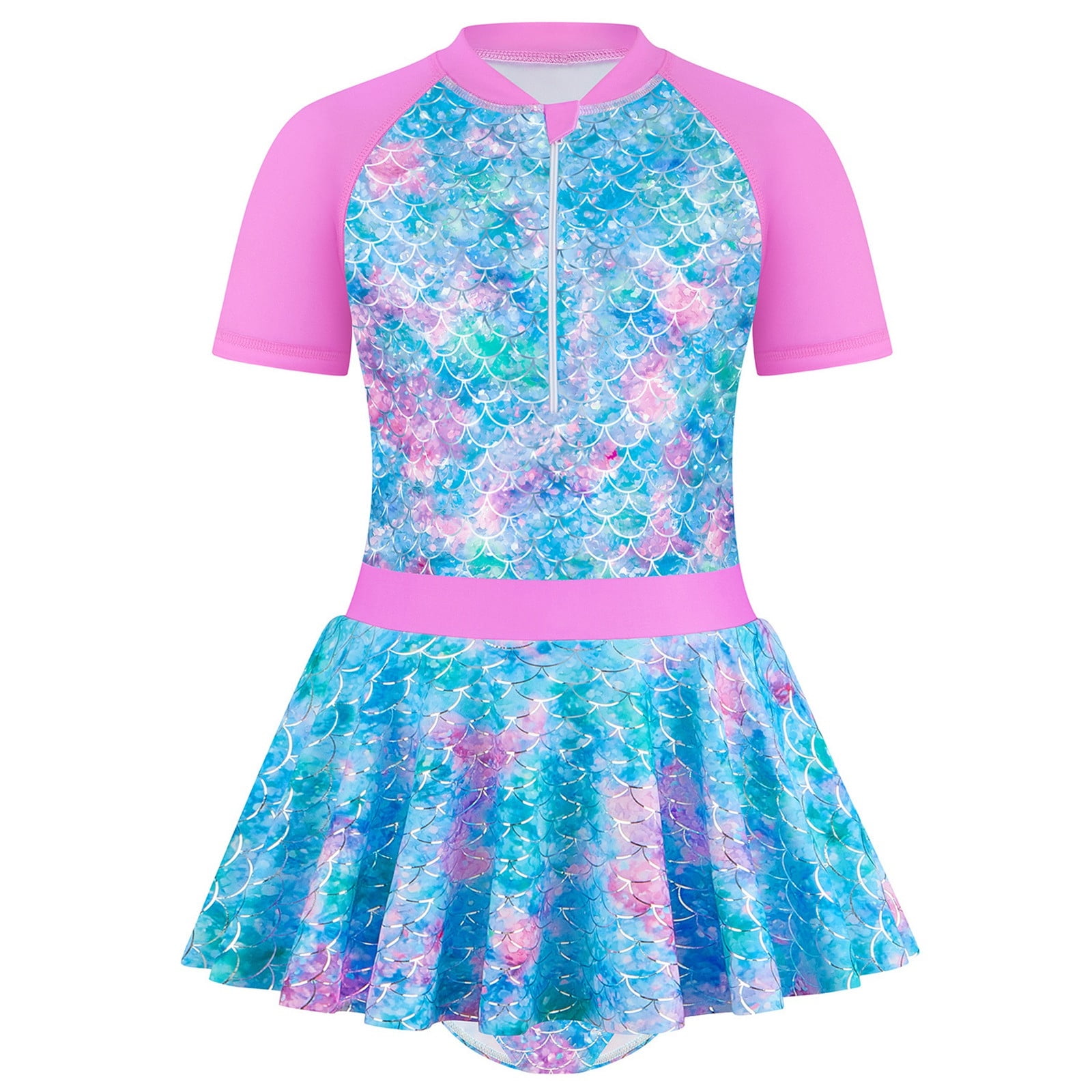 YUANZI Kids Swimsuits Fish Scale Tail Swimsuit Set Swimsuit Fish Scale ...