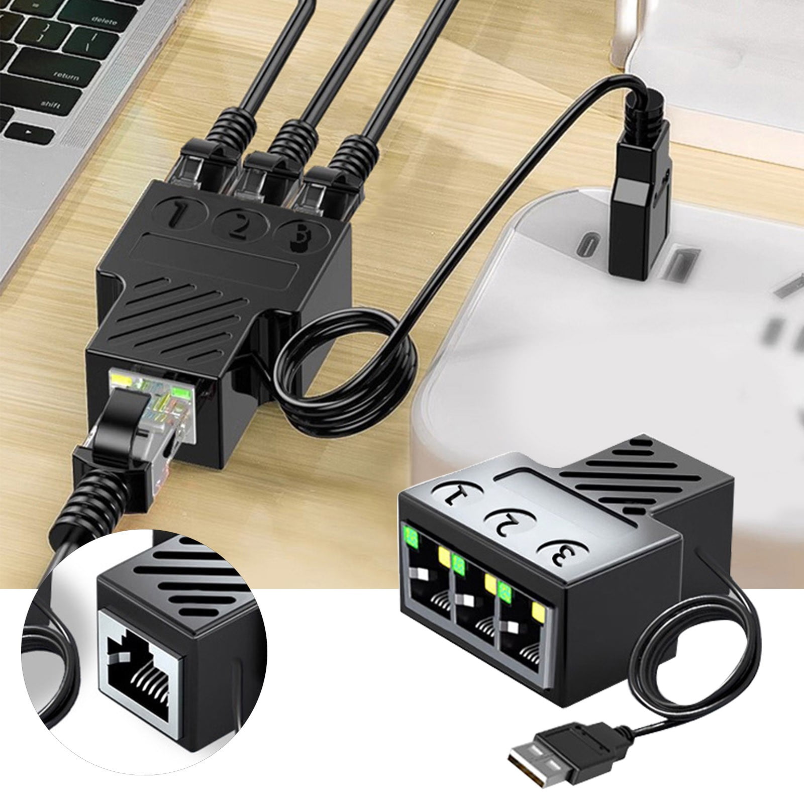 YUANZI Network Splitter One Minute Three Simultaneous Internet ...