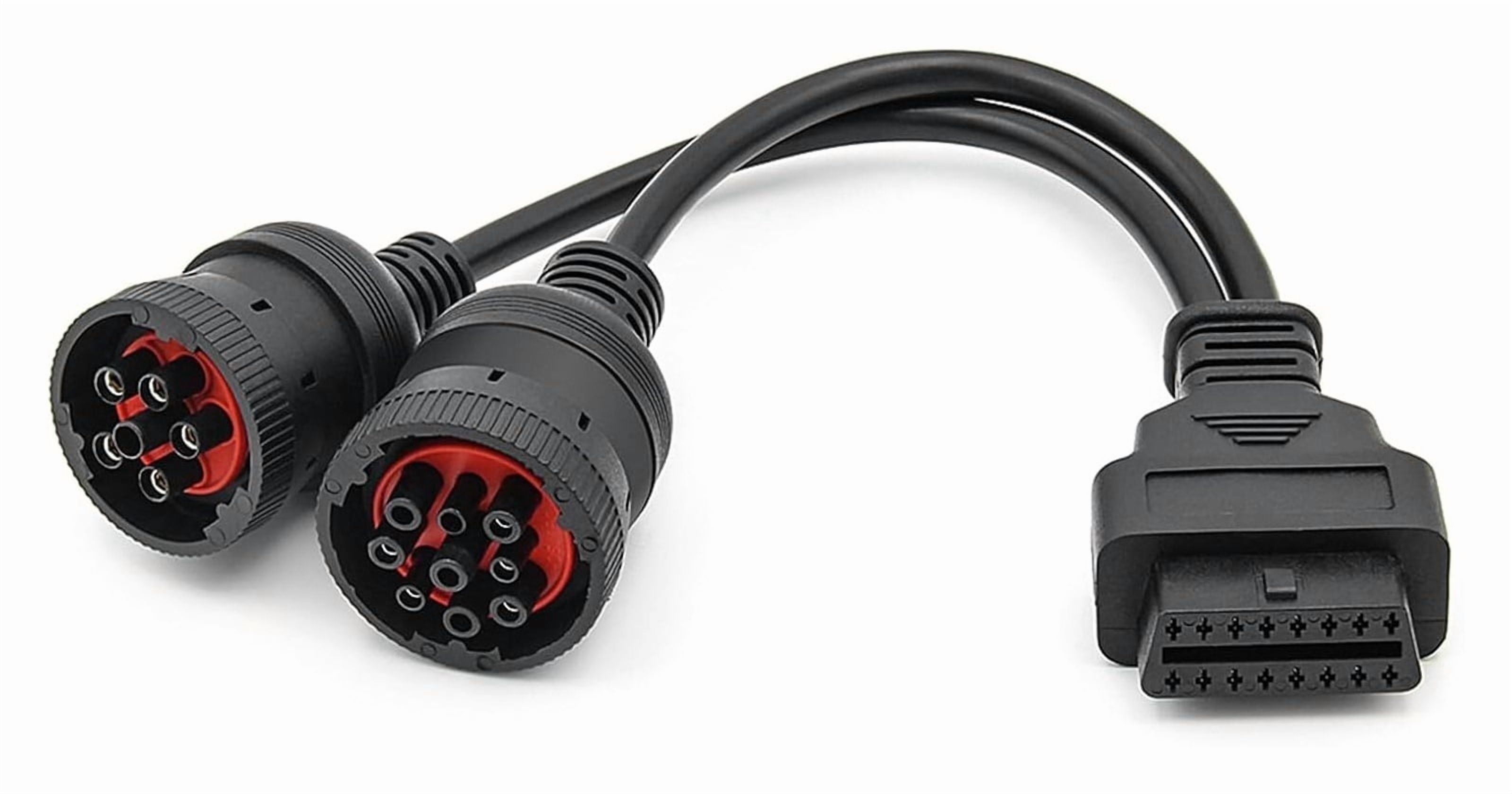 YUASDGCK Heavy Duty Vehicles Diagnostic Adapter Cable 6pin 9pin to ...