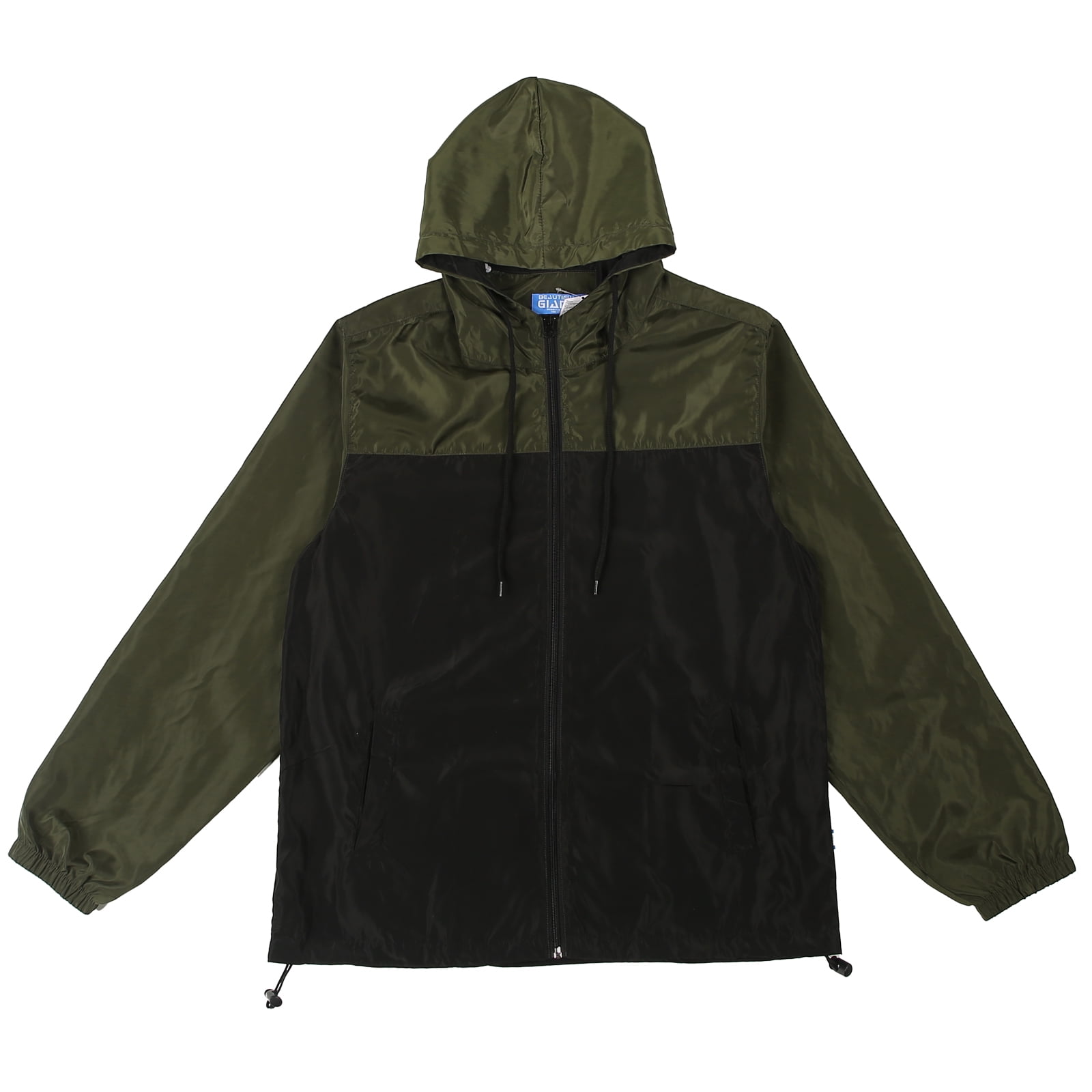 YUBIKWETE Two Tone Men's Windbreaker Lightweight Jacket Outwear, Sizes ...