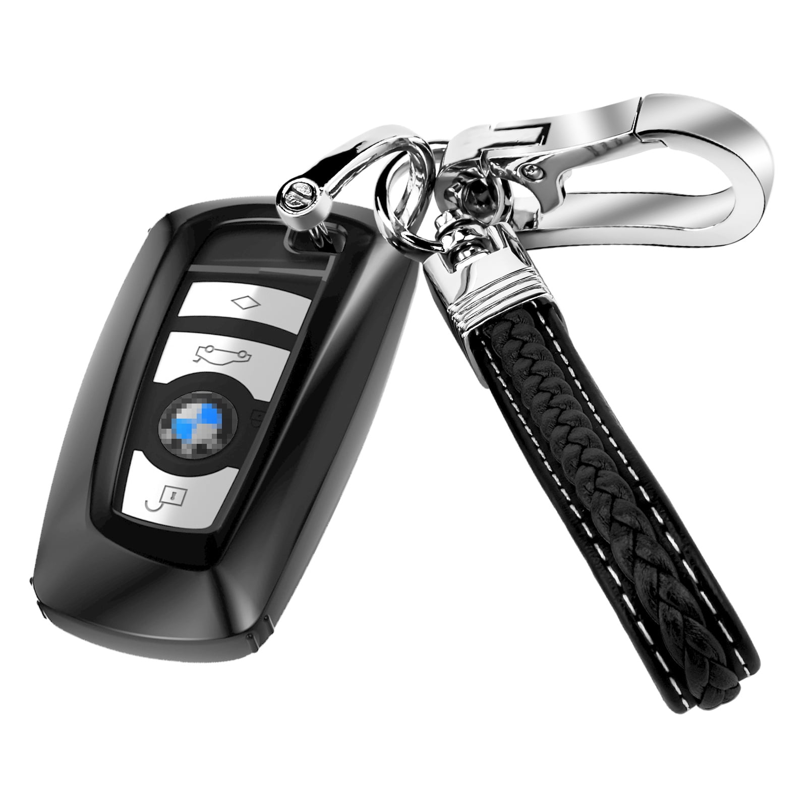 YUBOMT Key Fob Cover for BMW Full Protection Key Fob Case with Keychain ...