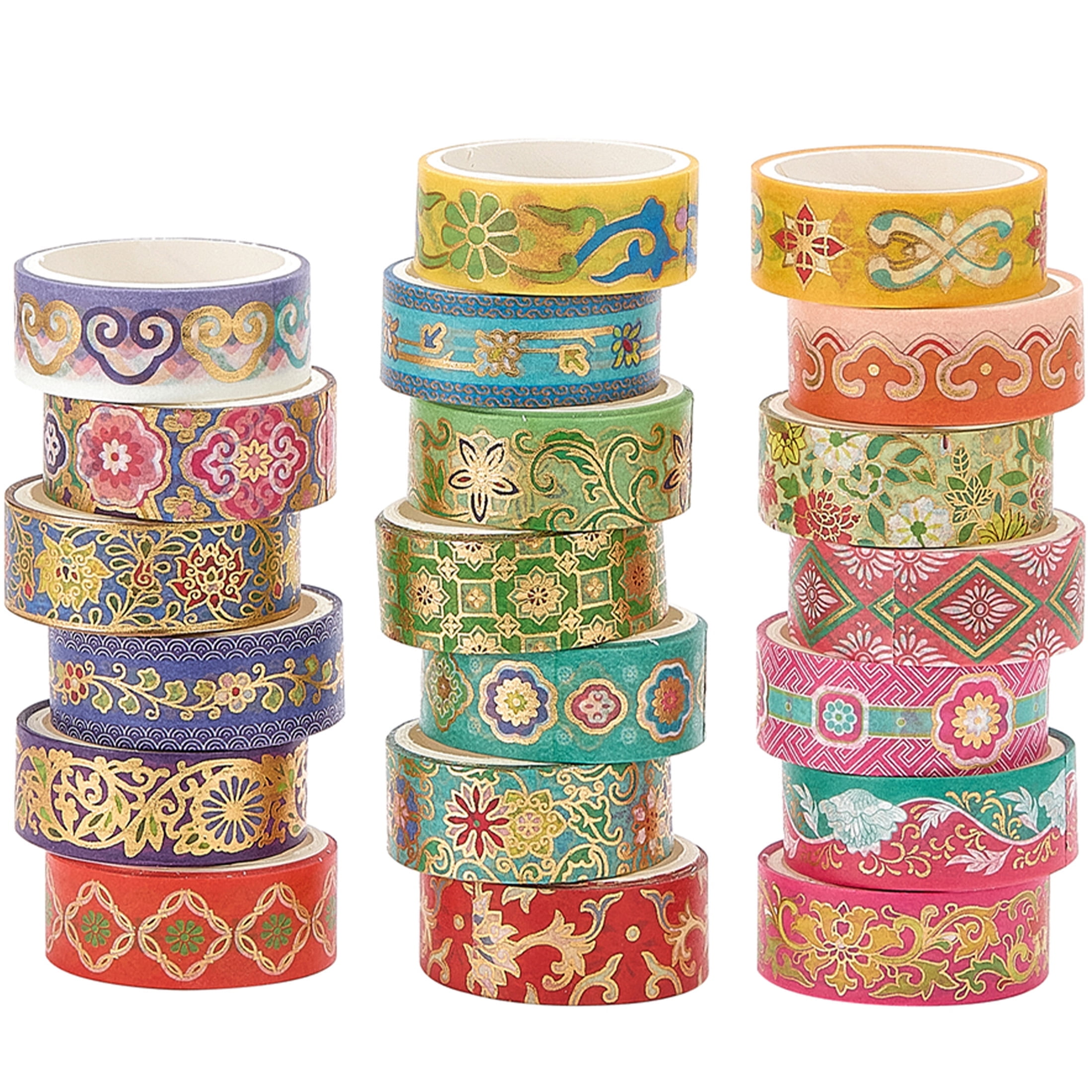 YUBX Chinoiserie Washi Tape Set 20 Rolls Exotic Arts Decorative Tapes ...