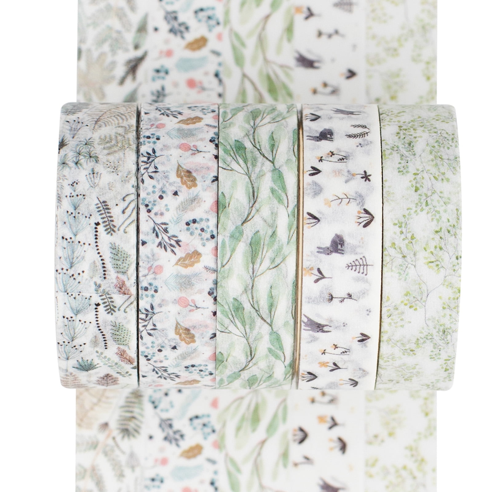 YUBX Vine Plants Washi Tape Set 5 Rolls Creative Basic Skinny ...