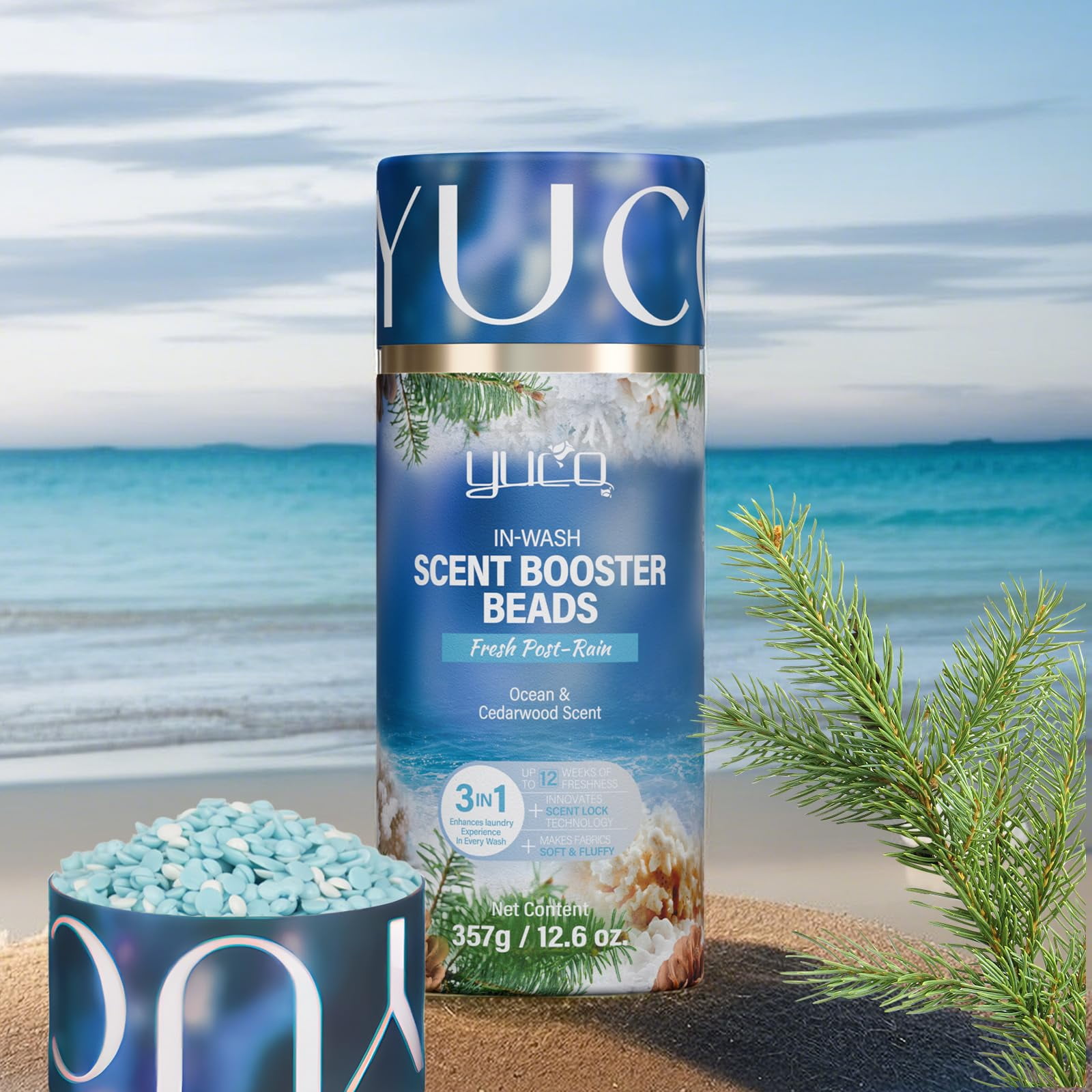 YUCO Scent Beads Laundry Natural,Ultra-Concentrated Two-Color Laundry ...