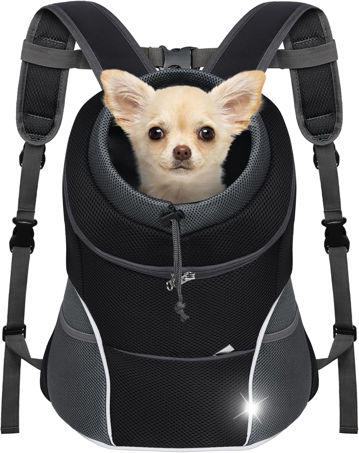 YUDODO Dog Front Carrier Backpack, Adjustable Breathable Pet Carrier ...