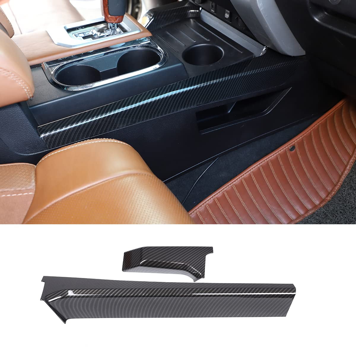 YUECHI Car Center Console Shift Panel Cover Side Strip Compatible with ...
