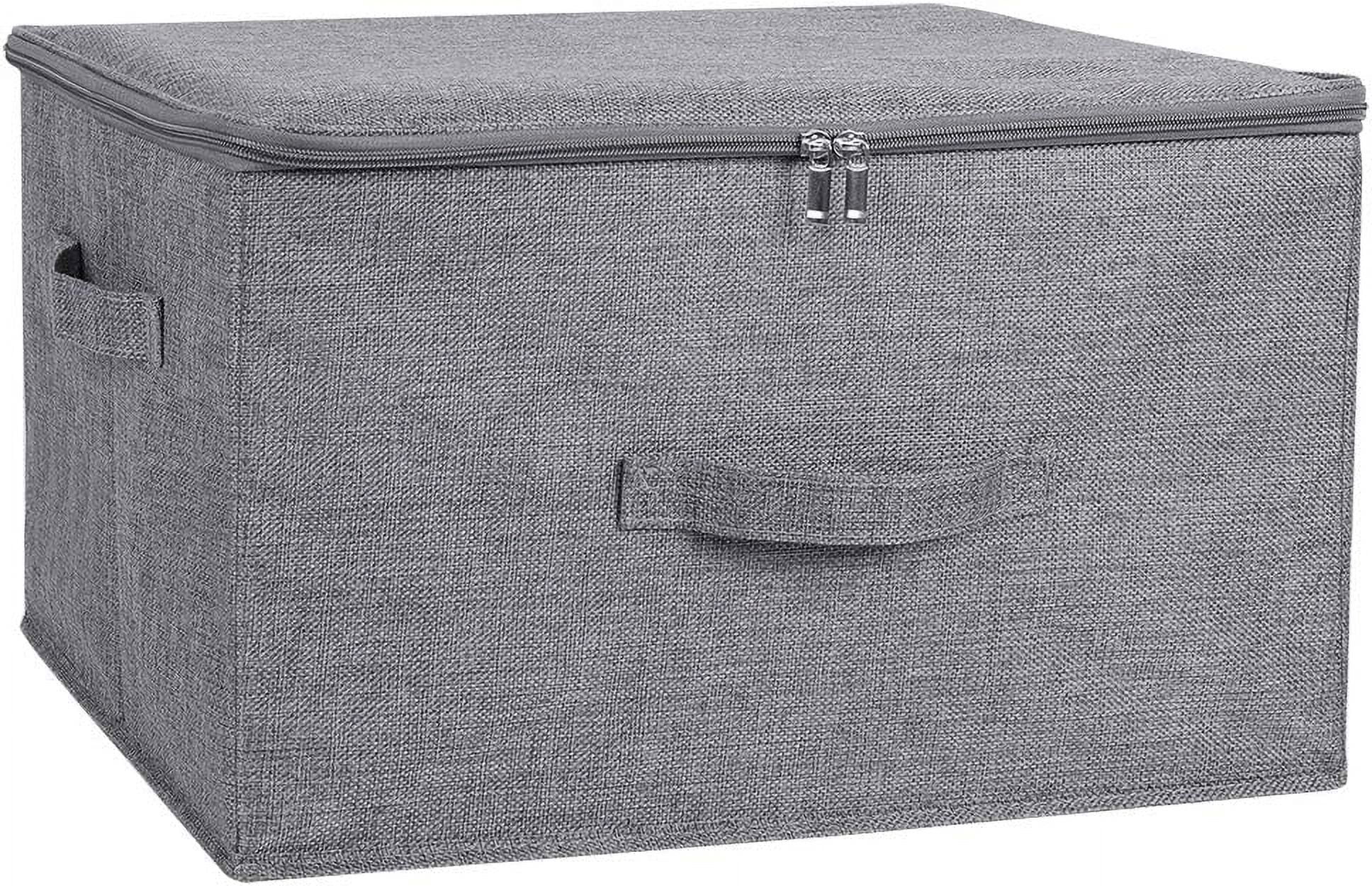 YUEDS Storage Bins with Zipper Lid Storage Boxes with Handles PP ...