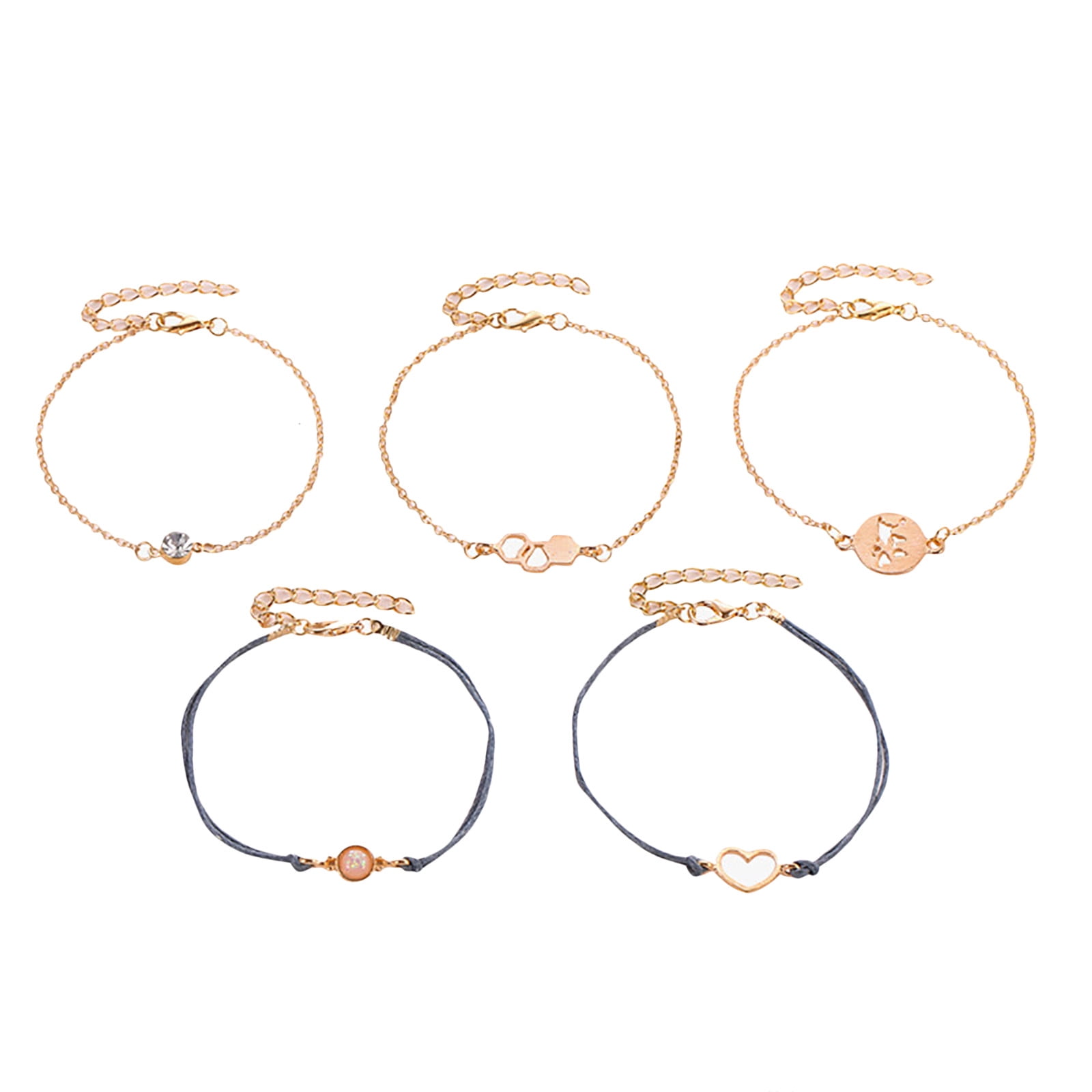 YUEHAO Bracelets Boho Multilayer Bracelet Set Women Bangle Chain ...